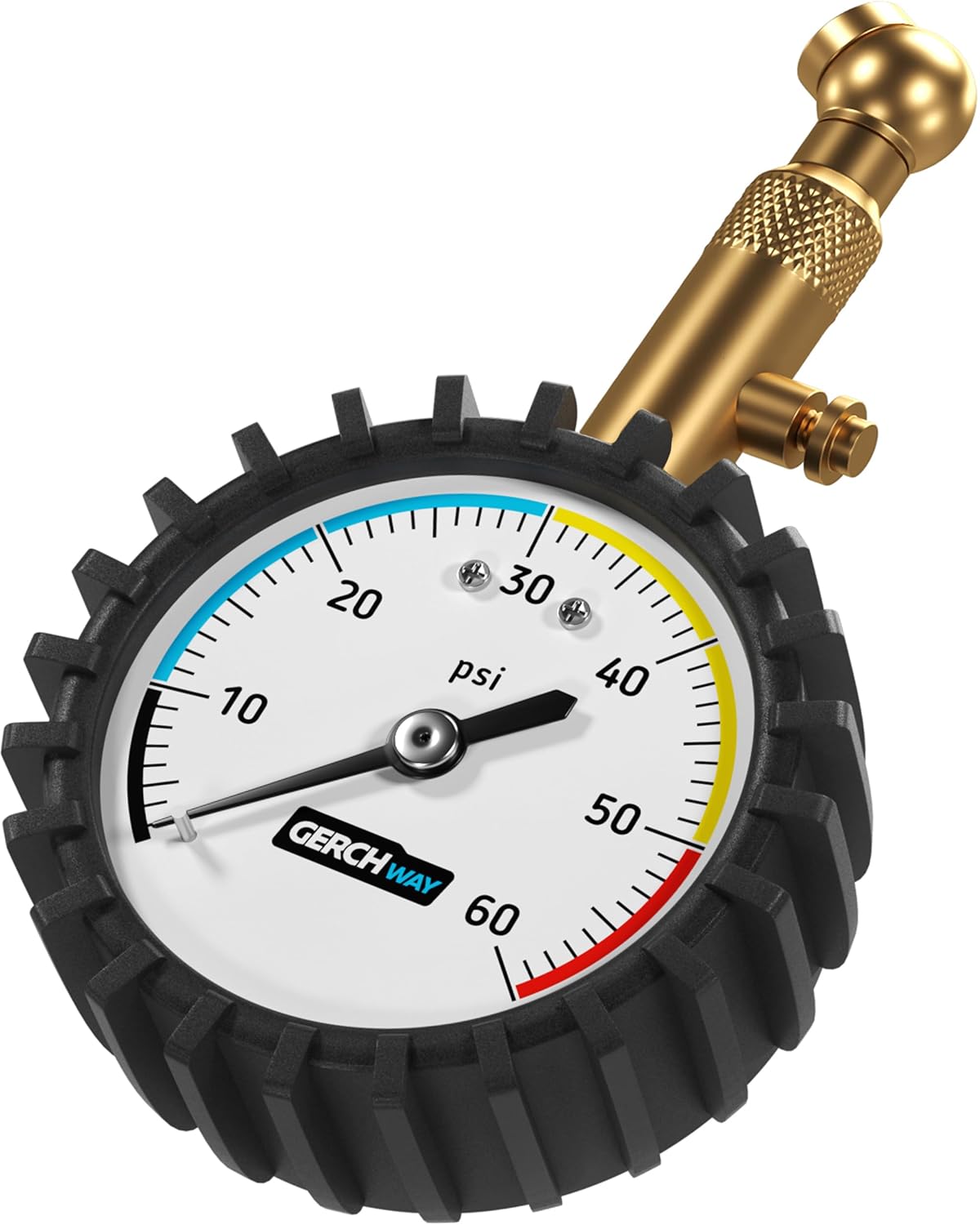 Tire Pressure Gauge for Cars - Large Dial Numbers & 360° Swivel Chuck ...