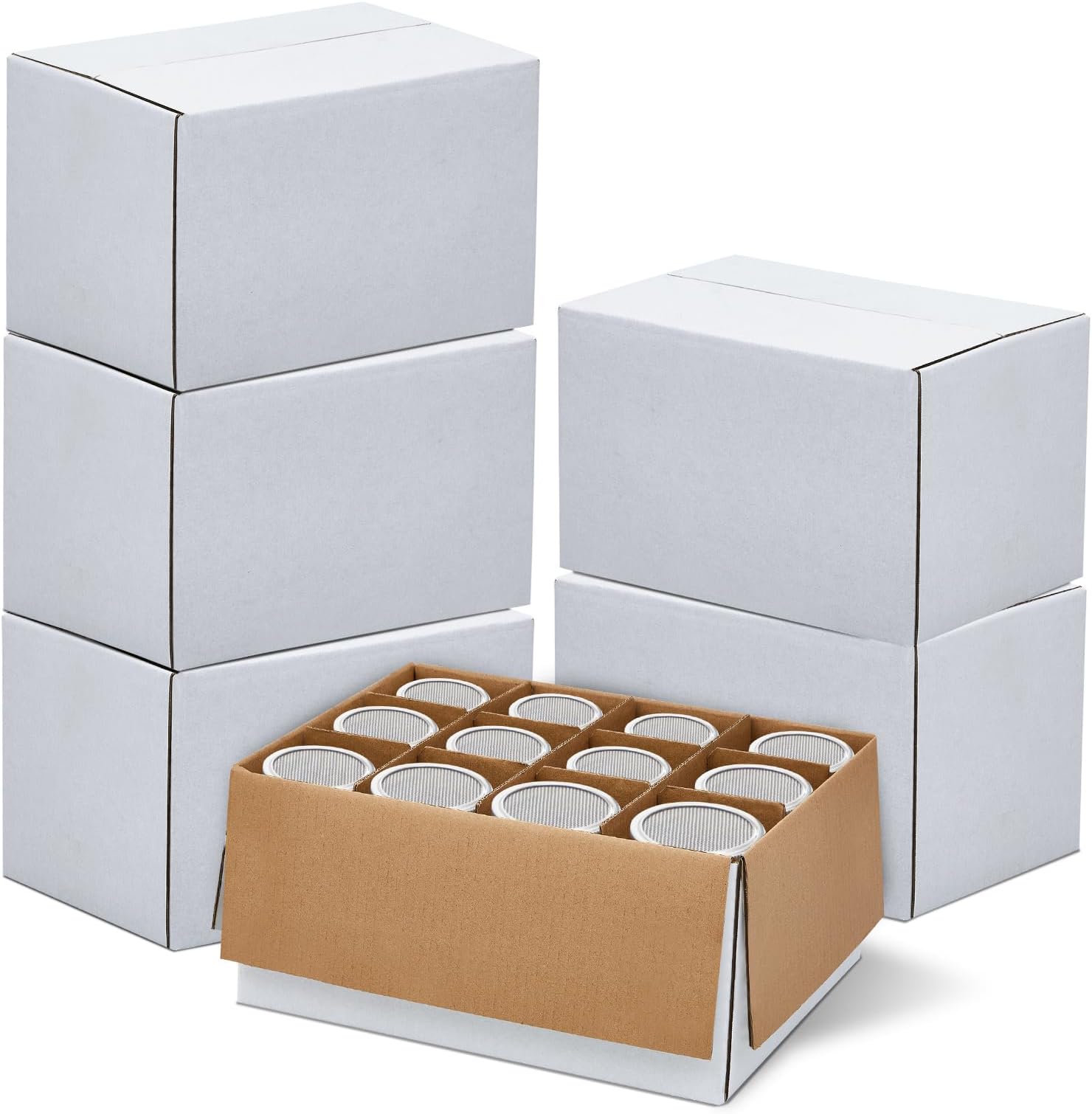 Amazon.com: Zhanmai 6 Pcs Cardboard Canning Jar Storage Boxes with ...