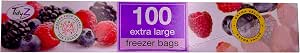 Dealz 24/7-300 Extra Large Freezer Bags Food Safe 28cm x 28cm : Amazon ...