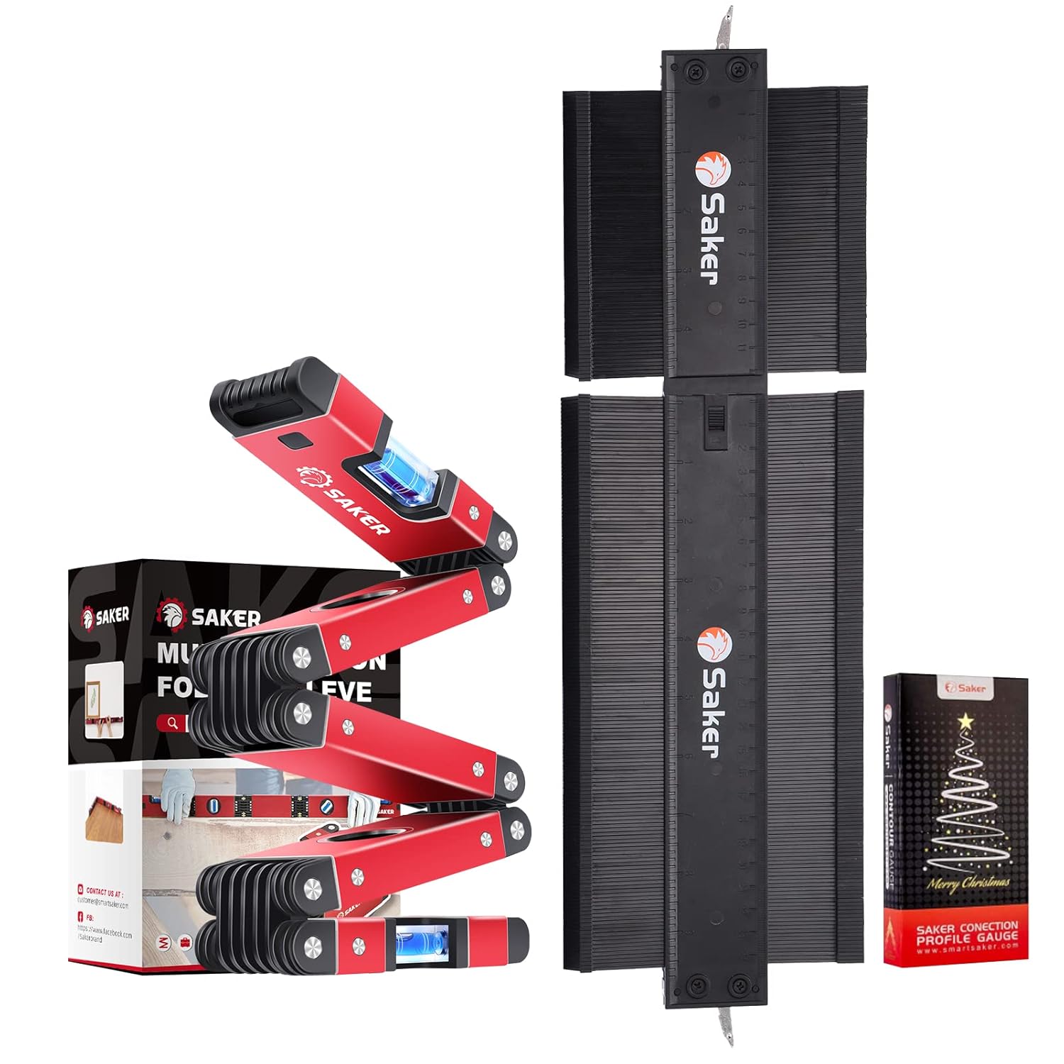 Saker Multi-Function Foldable Level-Saker Connection Profile Gauge ...