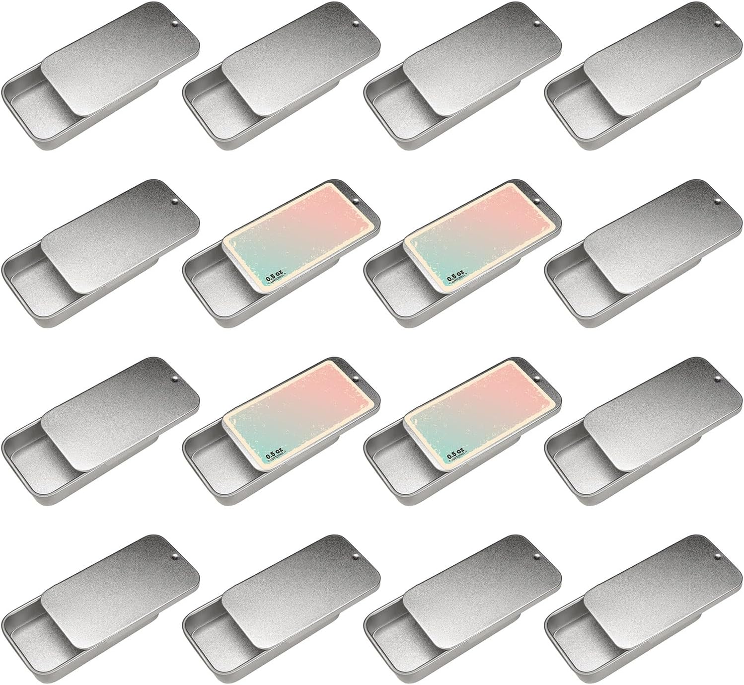 Amazon.com: Cubic Ape Slide Top Tin Containers for Lip Balm, Solid ...