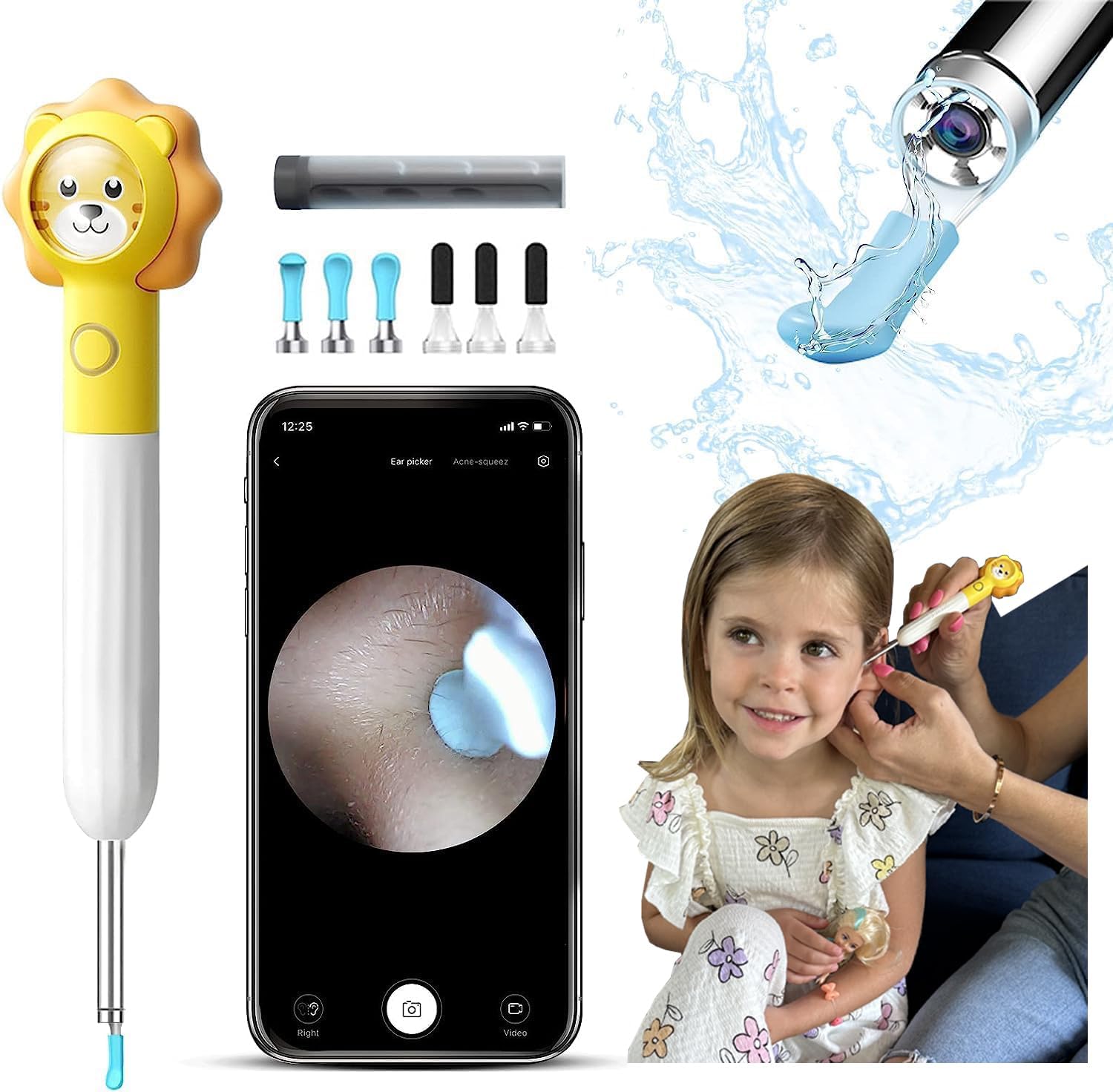 Amazon.com: EarCam Ear Wax Removal Kit for Kids – Ear Cleaner with ...