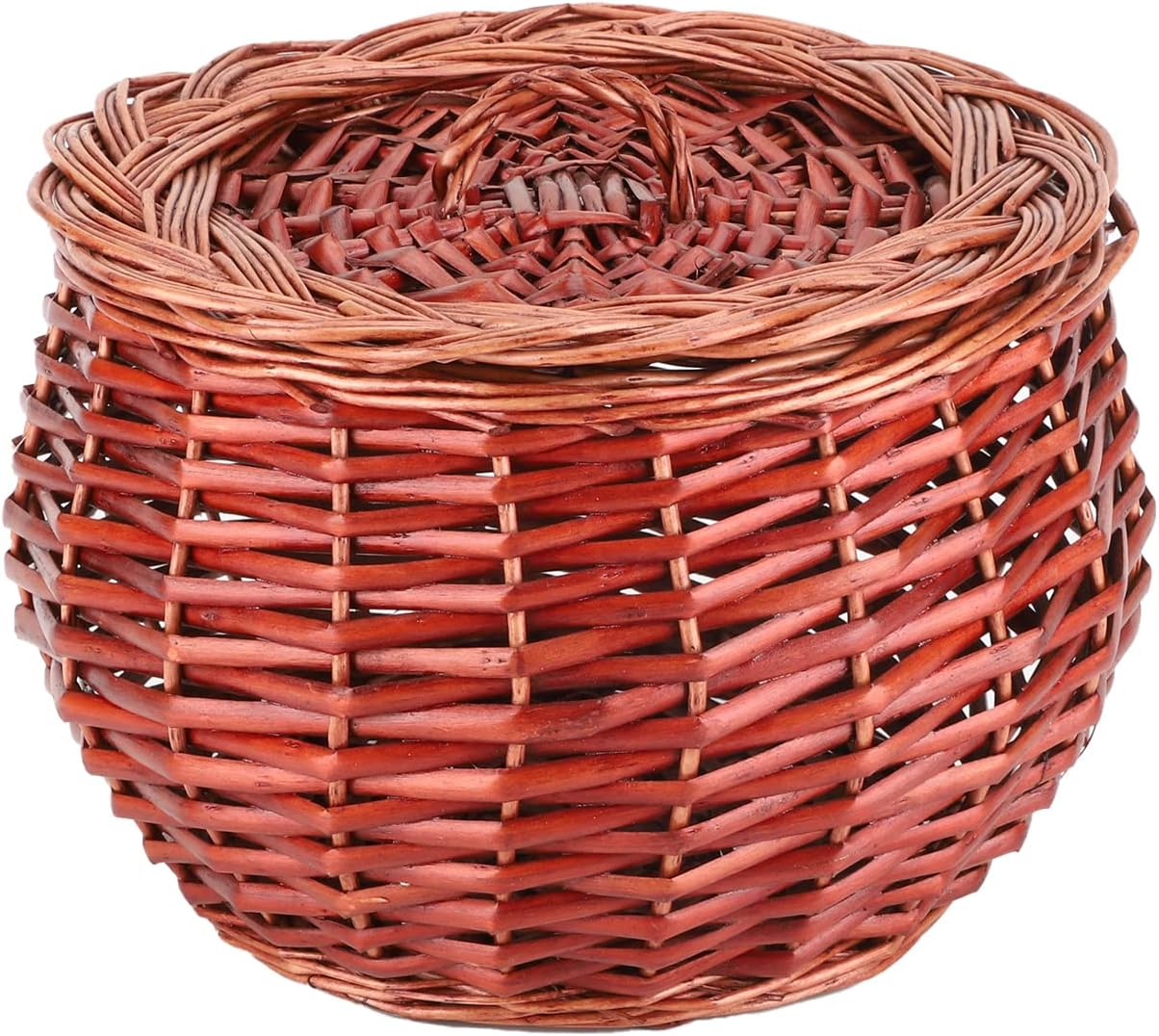 Amazon.com: Wicker Storage Basket, Food Storage Container with Lid for ...