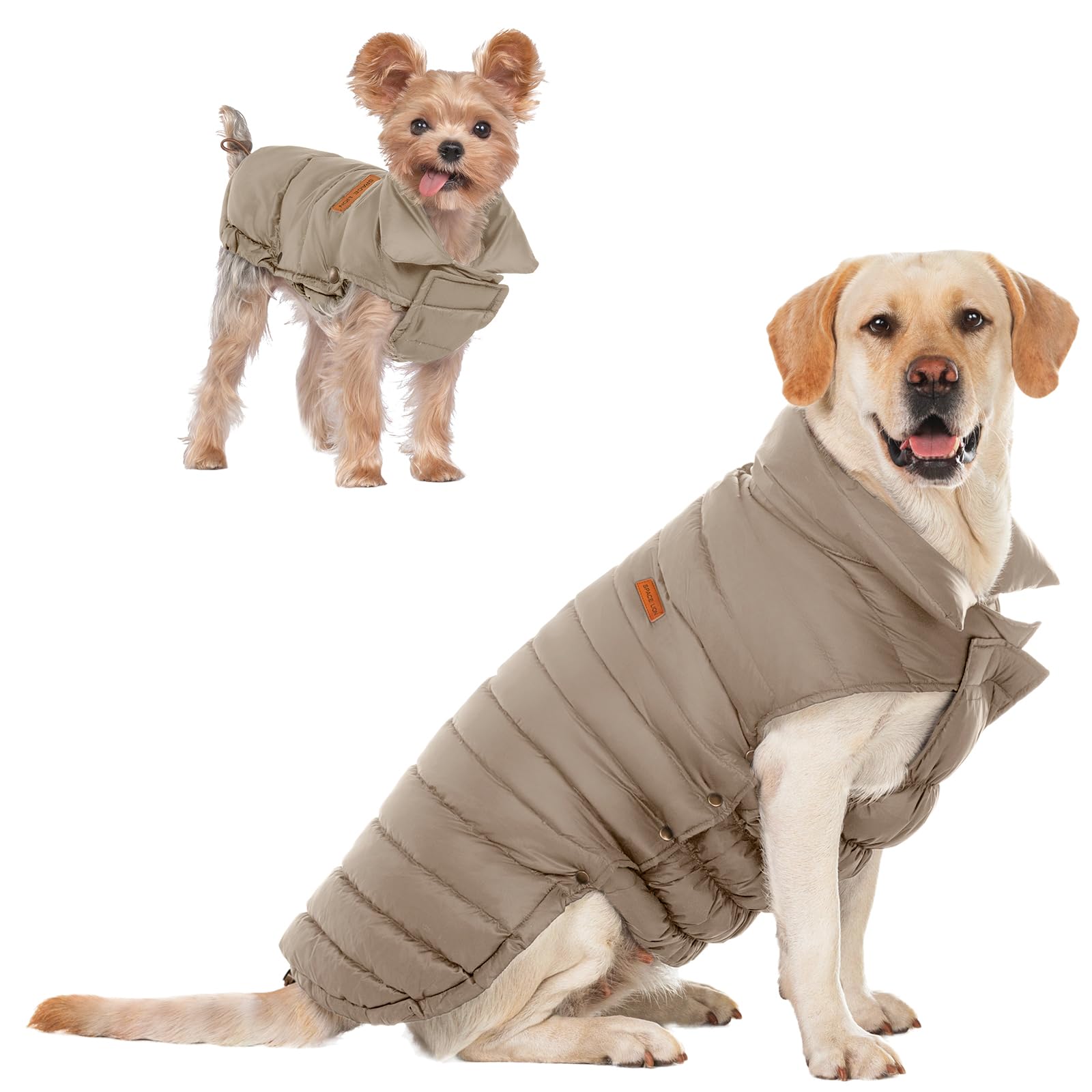 Amazon.com : SPACE LION Dog Puffer Jacket, Down Dog Winter Coat ...