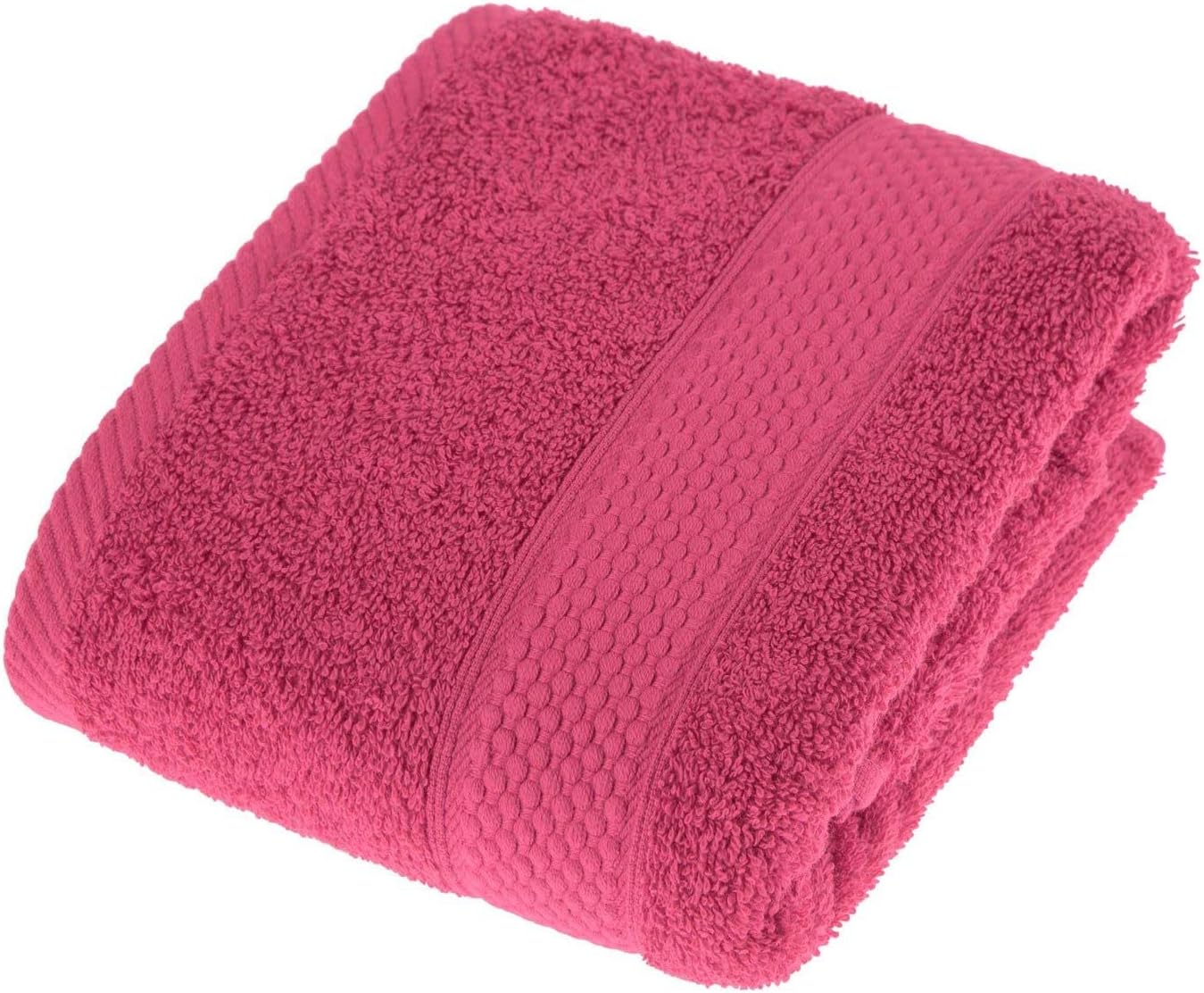 HOMESCAPES Raspberry Pink Turkish Cotton Hand Towel Super Soft Thick ...