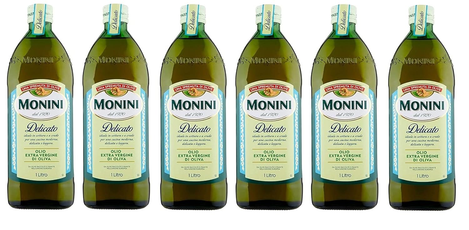 6x Monini Delicato Olio Extra Vergine di Oliva Natives Olivenöl Extra ...