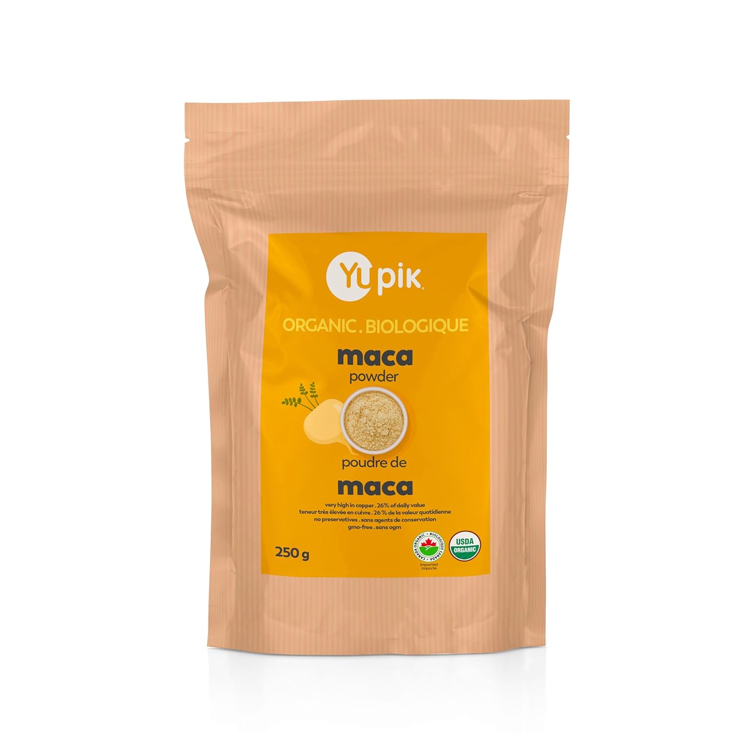 Amazon.com : Yupik Organic Yellow Maca Powder, 8.8 oz, USDA Certified ...