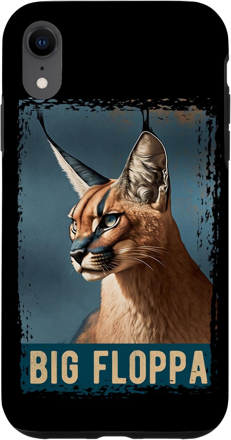 Amazon.com: iPhone XR Big Floppa Shirt For Kids Meme Cute Caracal Cat ...