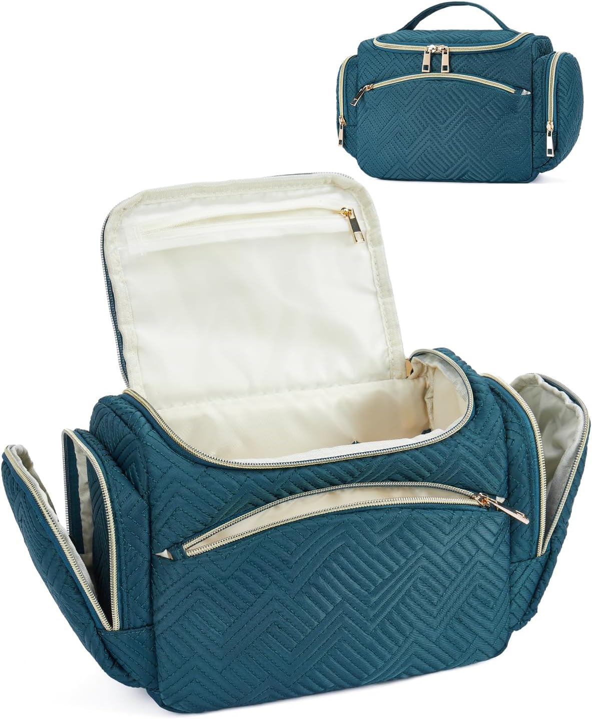 Amazon.com: Telena Travel Toiletry Makeup Bag - Multifunctional ...