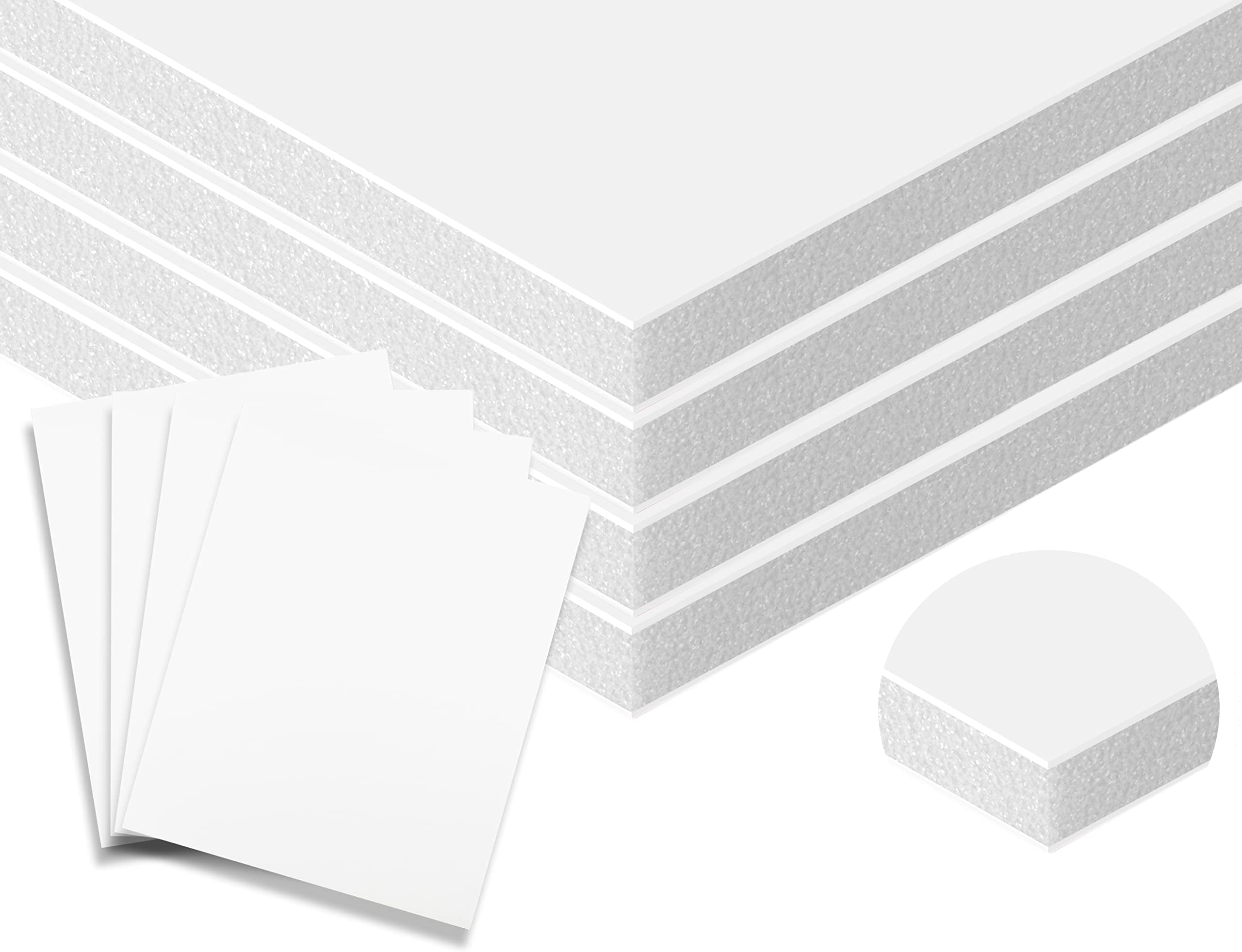 Amazon.com : 10 Pack White Foam Board 18"x24", 3/16" Thick Blank Mat ...