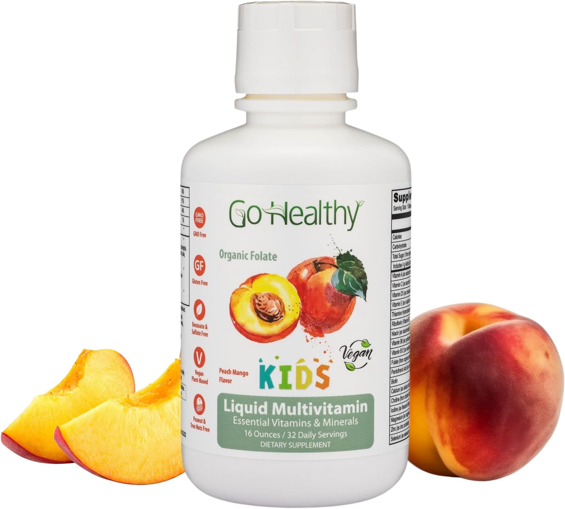 Amazon.com: Go Healthy Multivitamin for Kids, Toddlers - Vegan Liquid ...