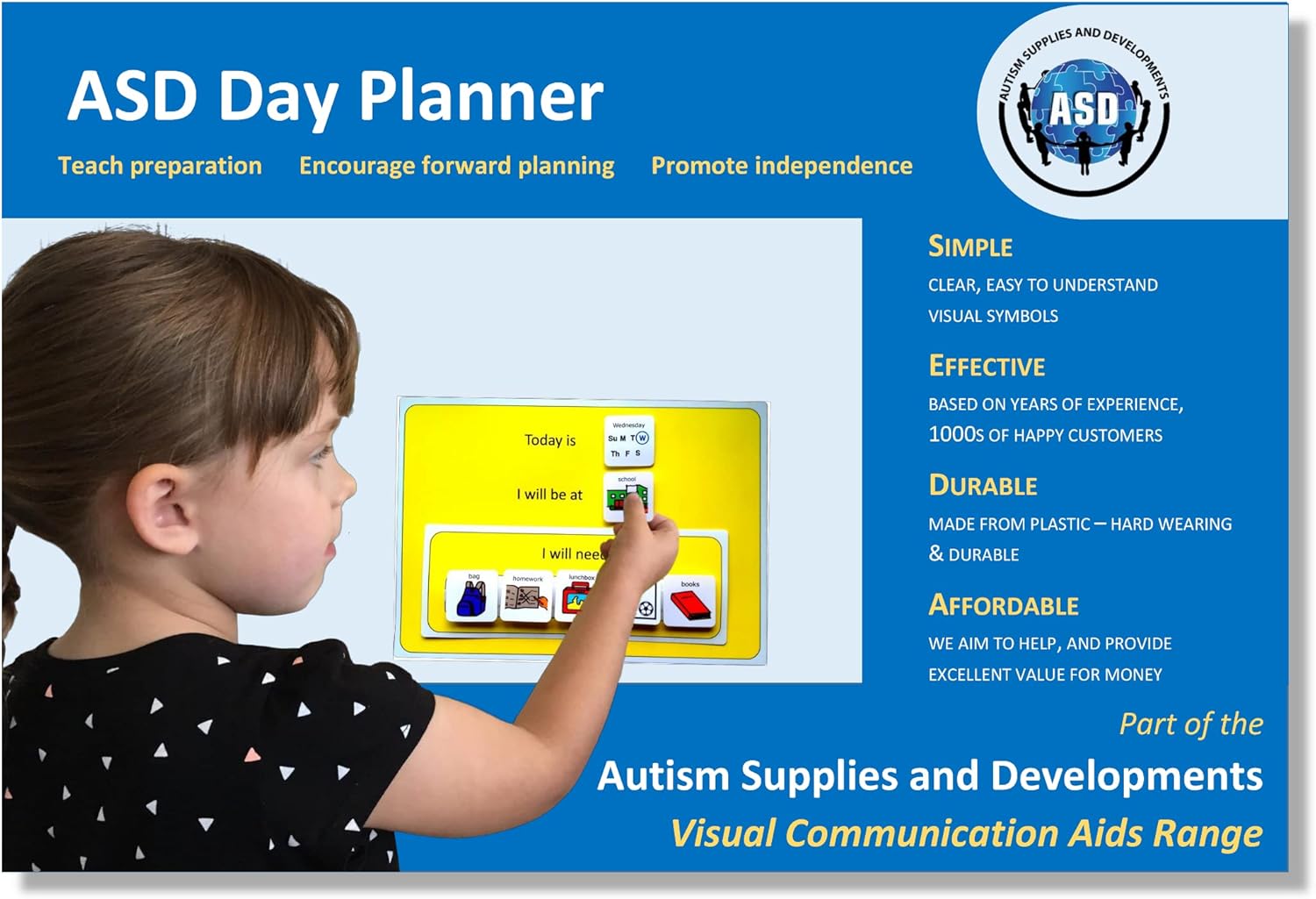 Day Planner Wall Chart / Daily Organiser – Visual Cards Day Planner ...