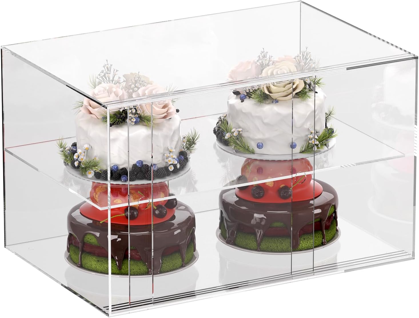 Amazon.com: LUOBAO Acrylic Bakery Display Case,Acrylic Pastry Display ...