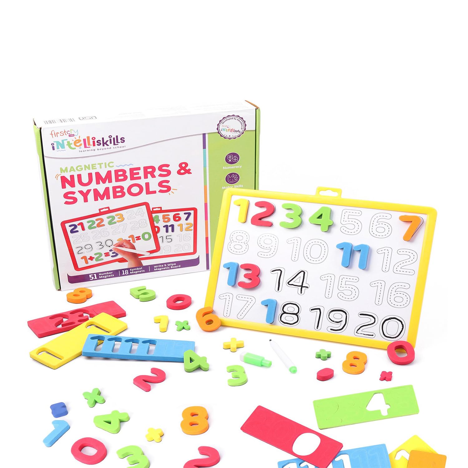 Buy Intelliskills Premium Magnetic Numbers &Writing Board for Kids ...