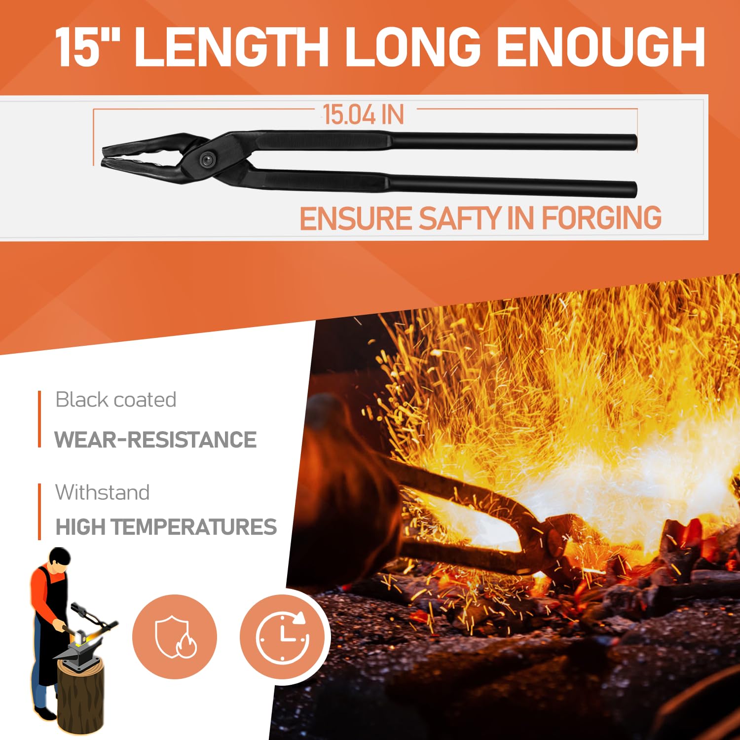Snapklik.com : Knife Forging Tool Blacksmithing Tongs Blacksmith Wolf ...