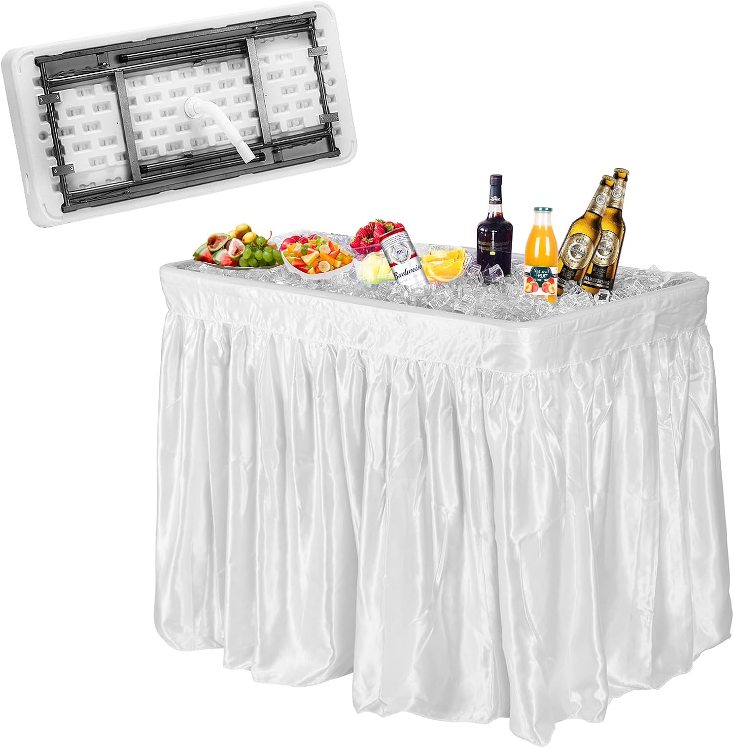 Amazon.com : CHEFJOY 4FT Ice Cooler Table, Outdoor Deep Ice Table w ...