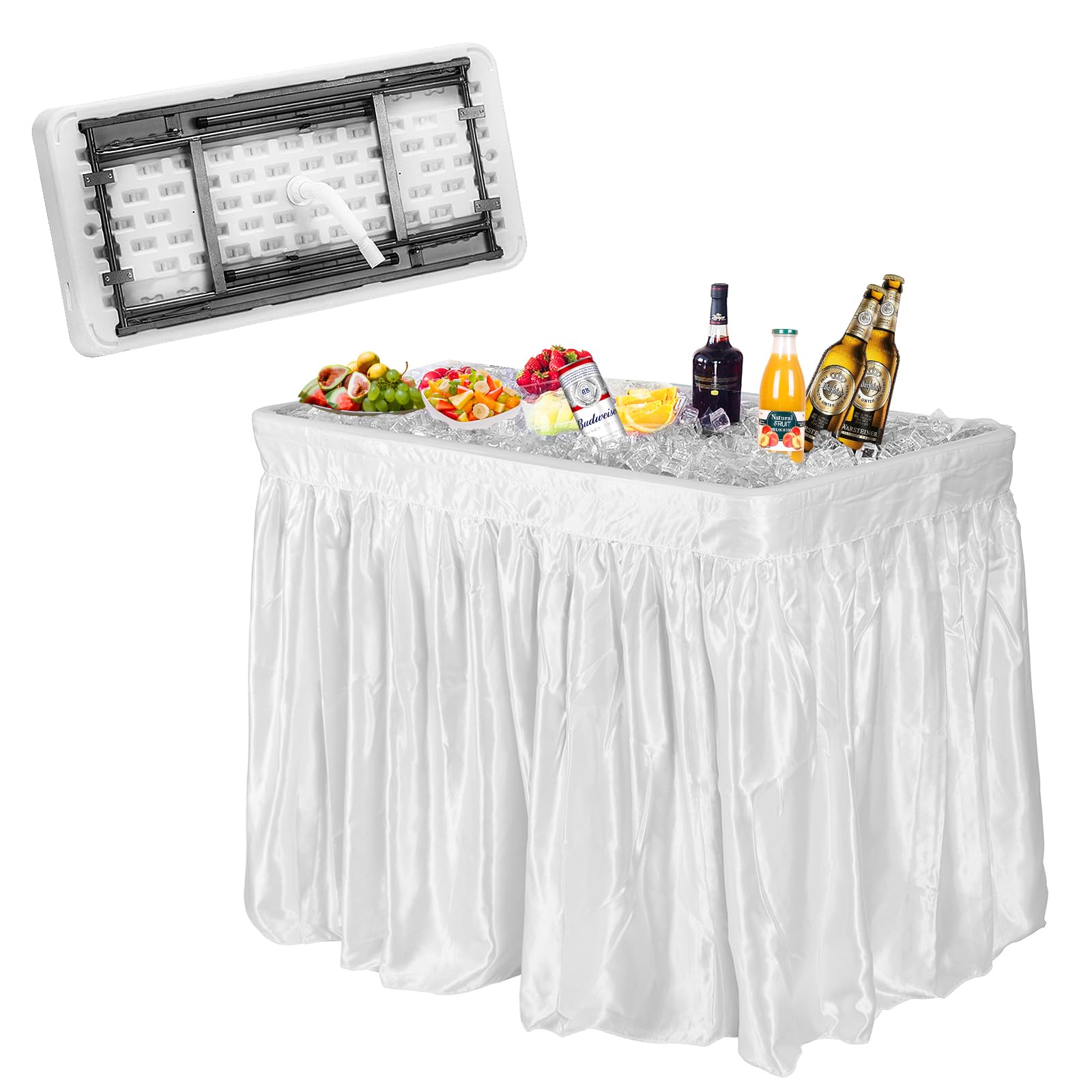 Amazon.com : CHEFJOY 4FT Ice Cooler Table, Outdoor Deep Ice Table w ...