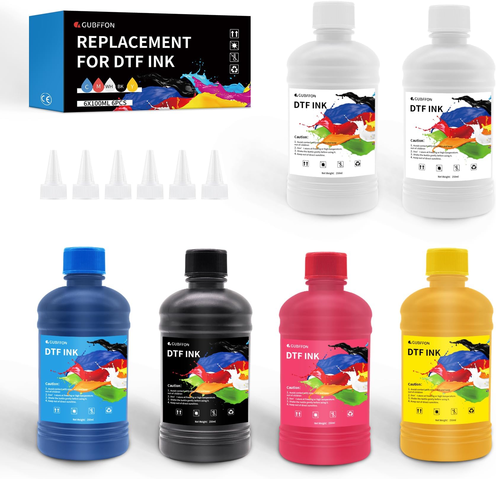 Amazon.com: GUBFFON DTF Ink 250mlx6 for I3200 XP600 DX5 DX7 ET8550 ET ...