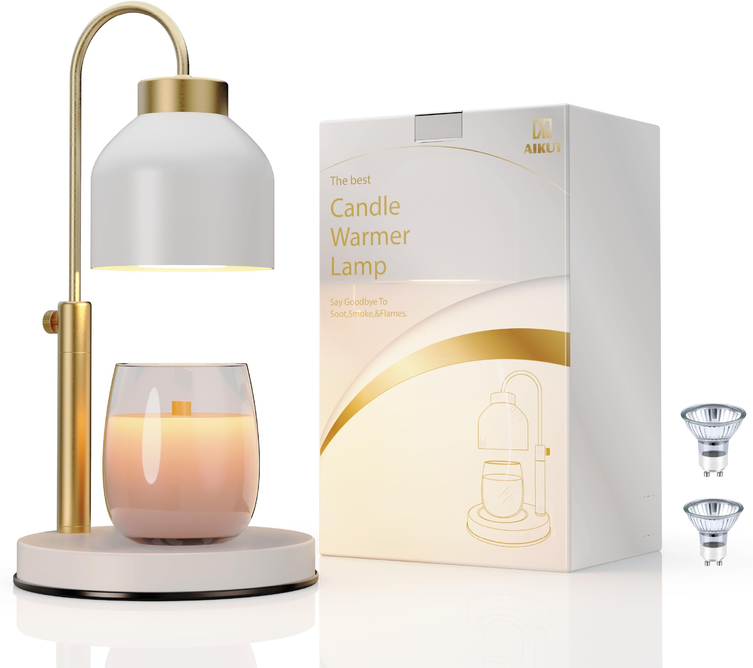 Amazon.com: Dimmable Glass Candle Warmer Lamp with Timer - Adjustable ...