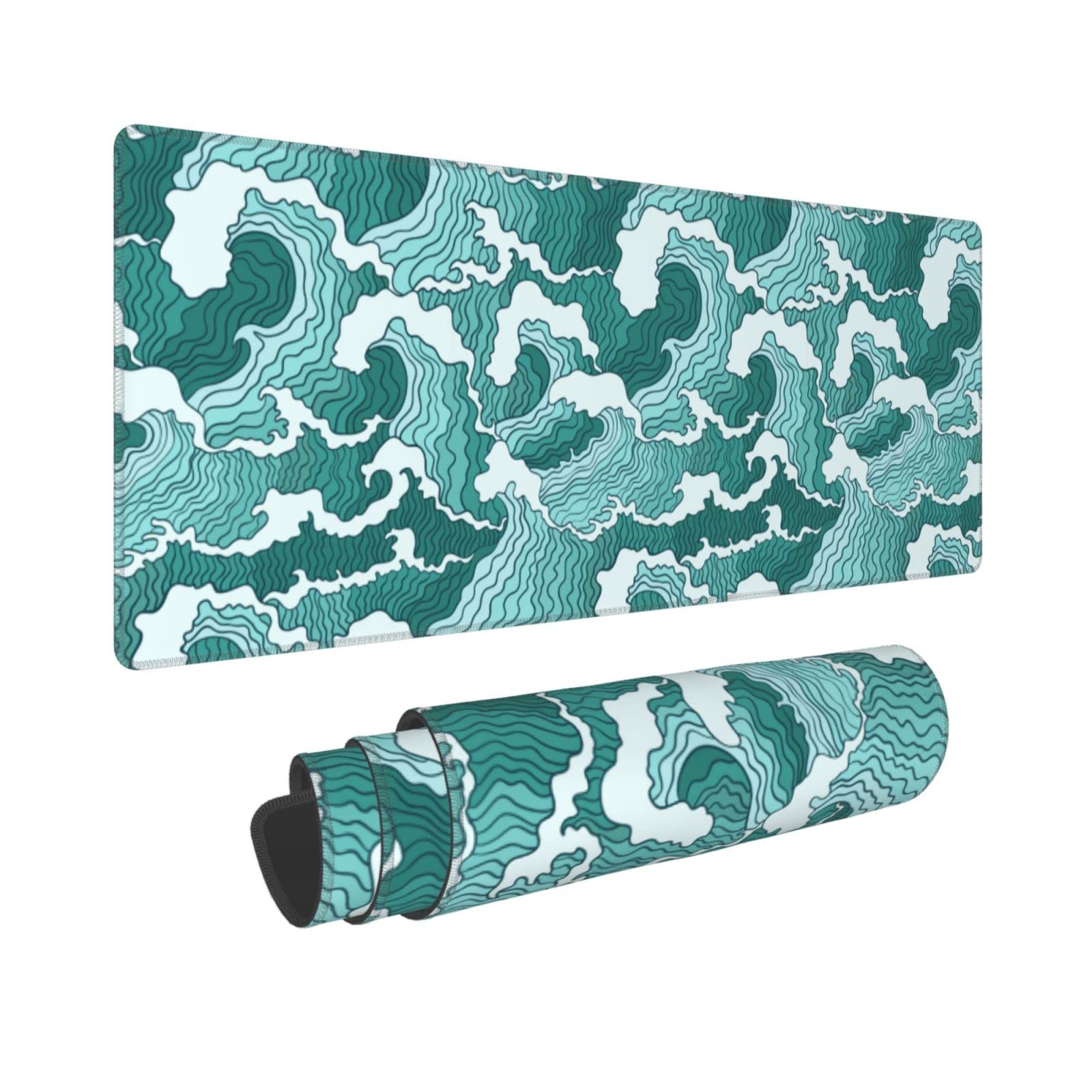Amazon.com: Large Mouse Pad Design with Japanese Green and White Great ...
