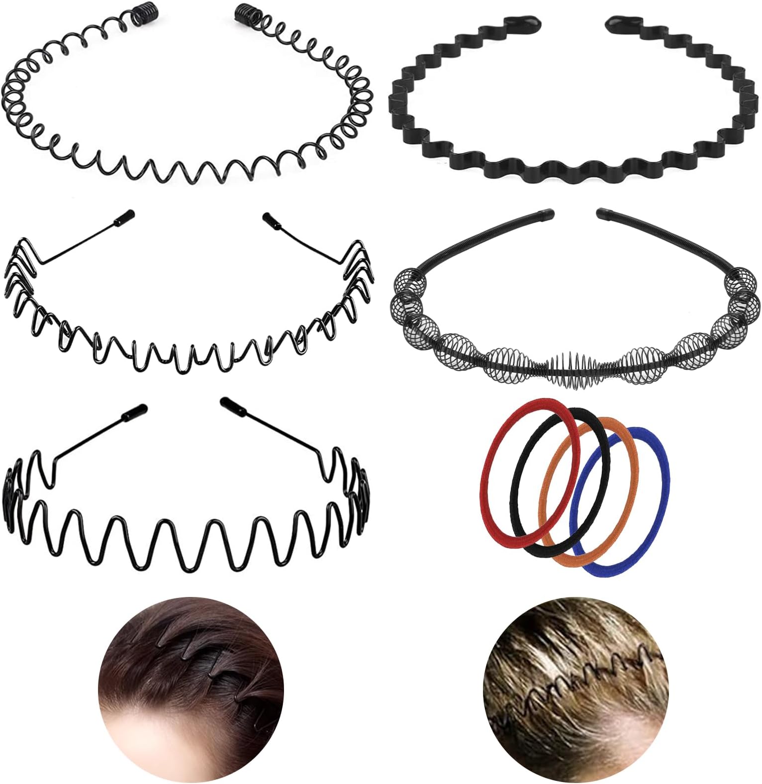 Amazon.com : bodbop XINGZHE Metal Hair Band Men Headband Women's ...