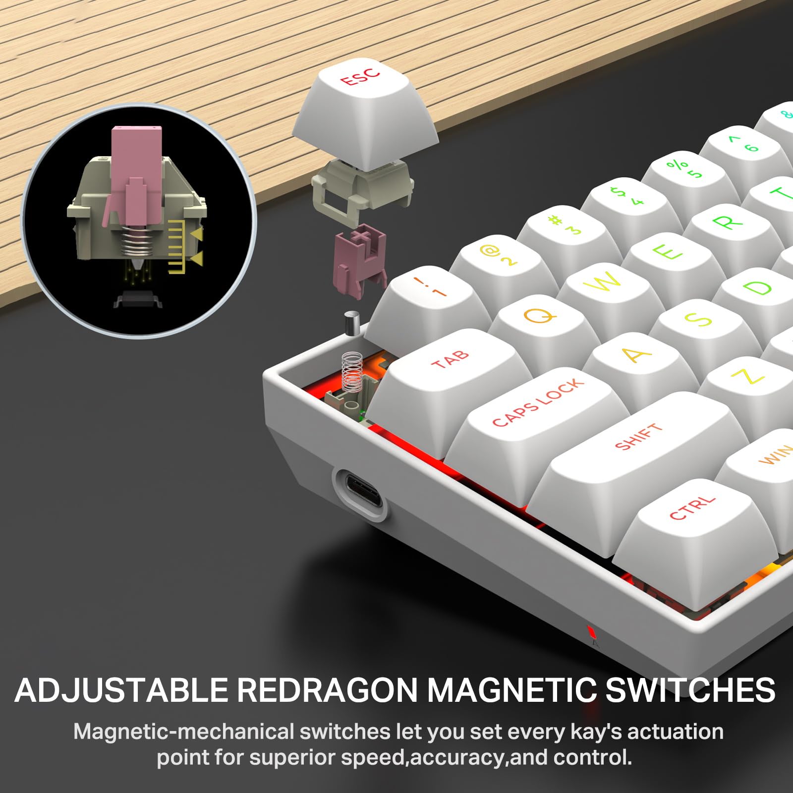 Snapklik.com : E-YOOSO 60% Gaming Keyboard, Rapid Trigger Mechanical ...