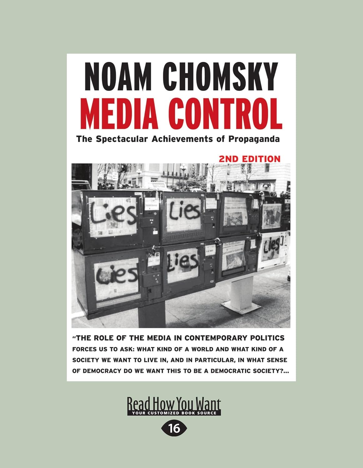 Media Control: The Spectacular Achievements of Propaganda: 2nd Edition : Chomsky, Noam: Amazon ...