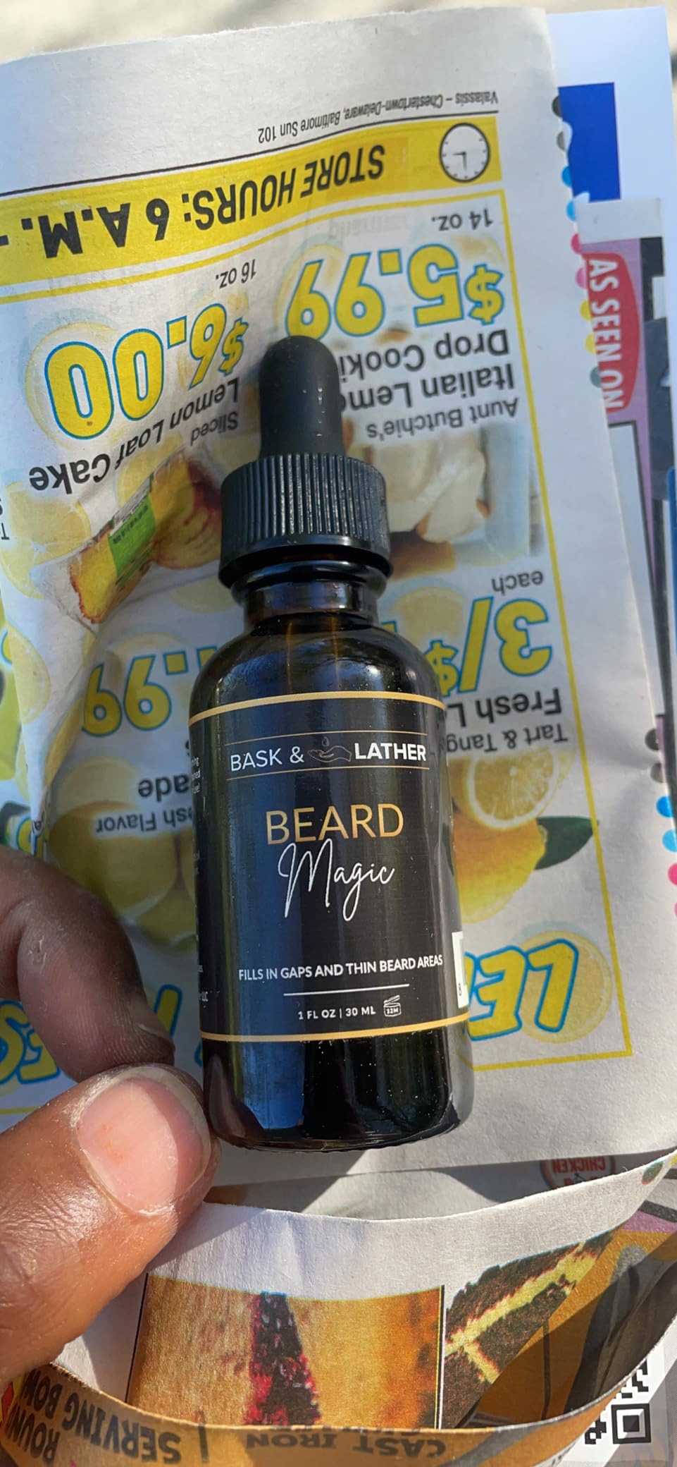 Amazon.com : BASK & LATHER Beard Growth Oil, Frizz Free Hair Oil for ...