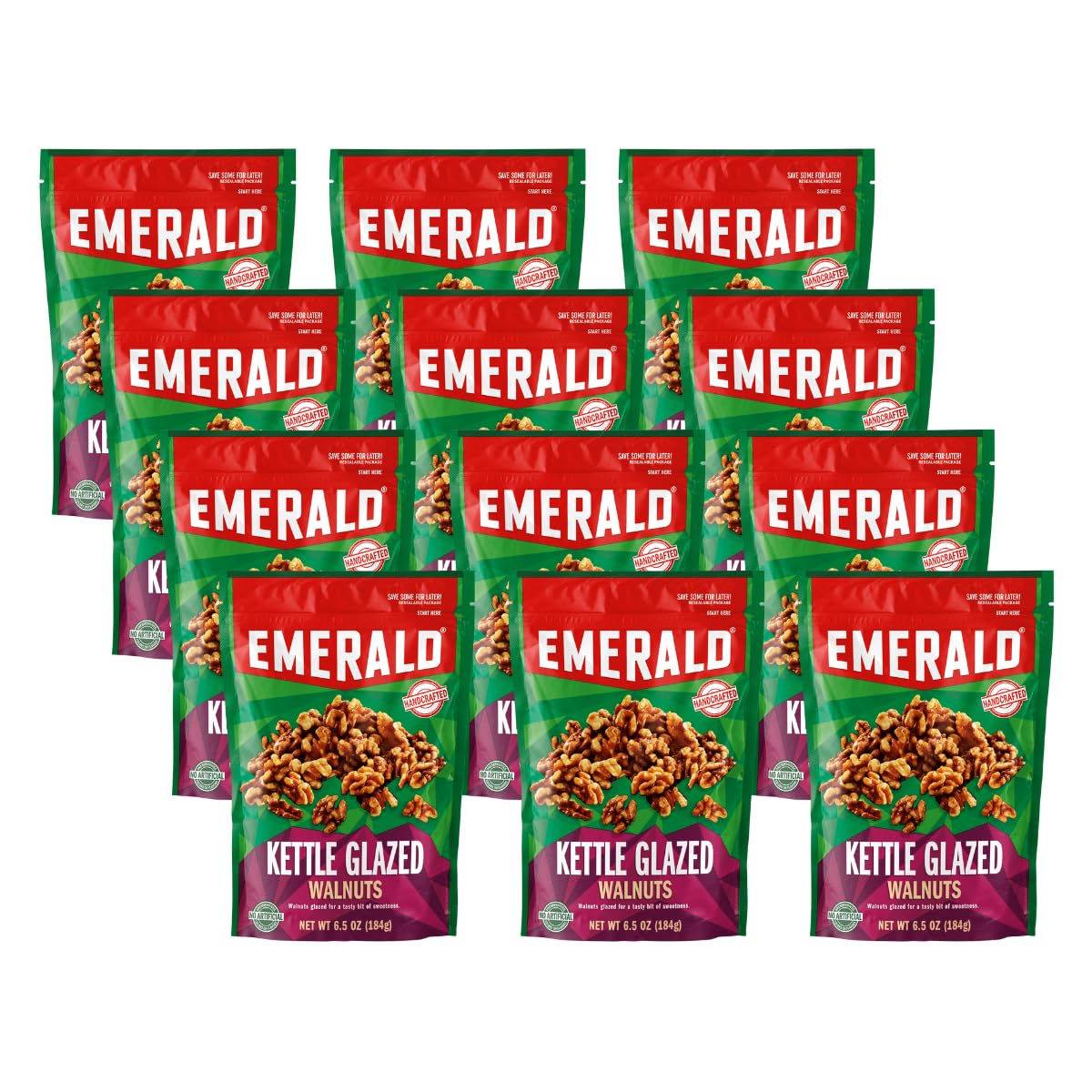 Amazon.com : Emerald Glazed Walnuts, 6.5 Ounce (Pack of 12) : Grocery ...