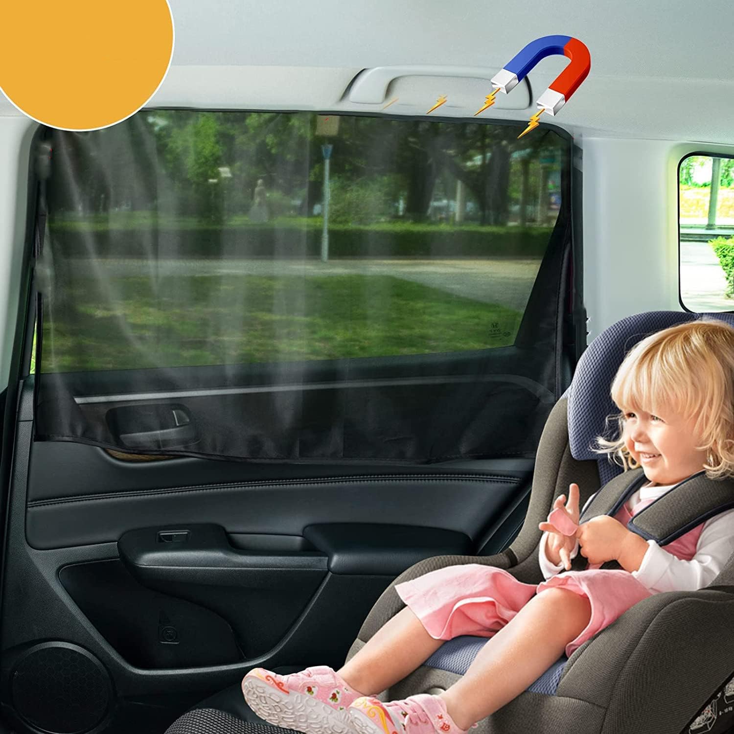 SHOWAY Car Sun Shade for Side Window(4X)- Certified Car window sun ...