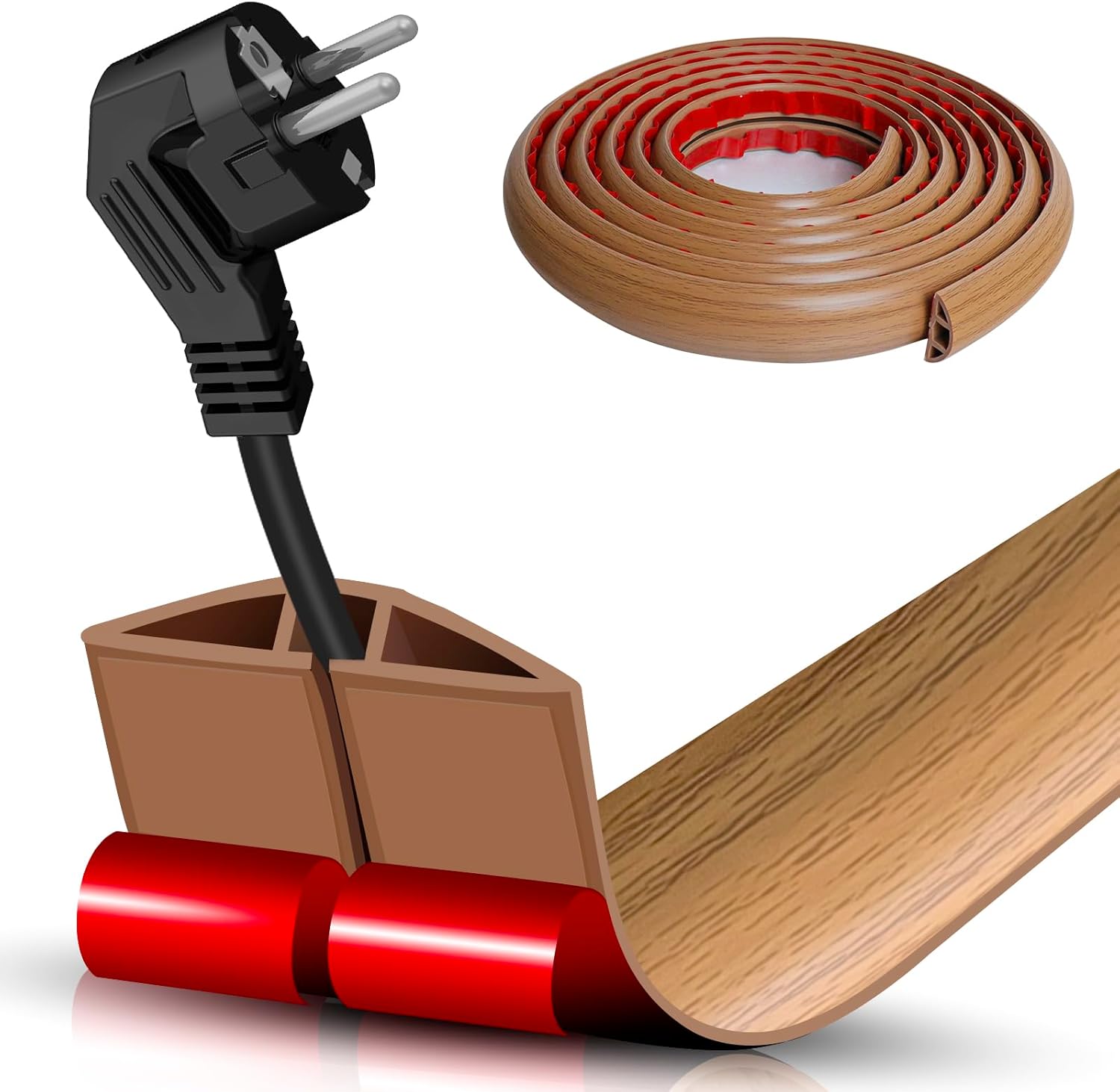 Floor Cord Cover Self Adhesive Cord Hider, Cable Management, Extension ...