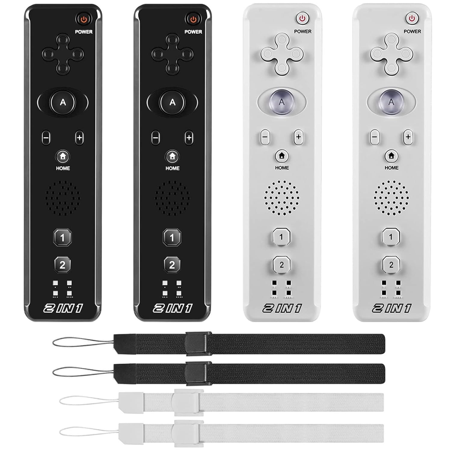 Buy 4 Pack Wii Remote Controller, Built in Motion Plus Replacement ...
