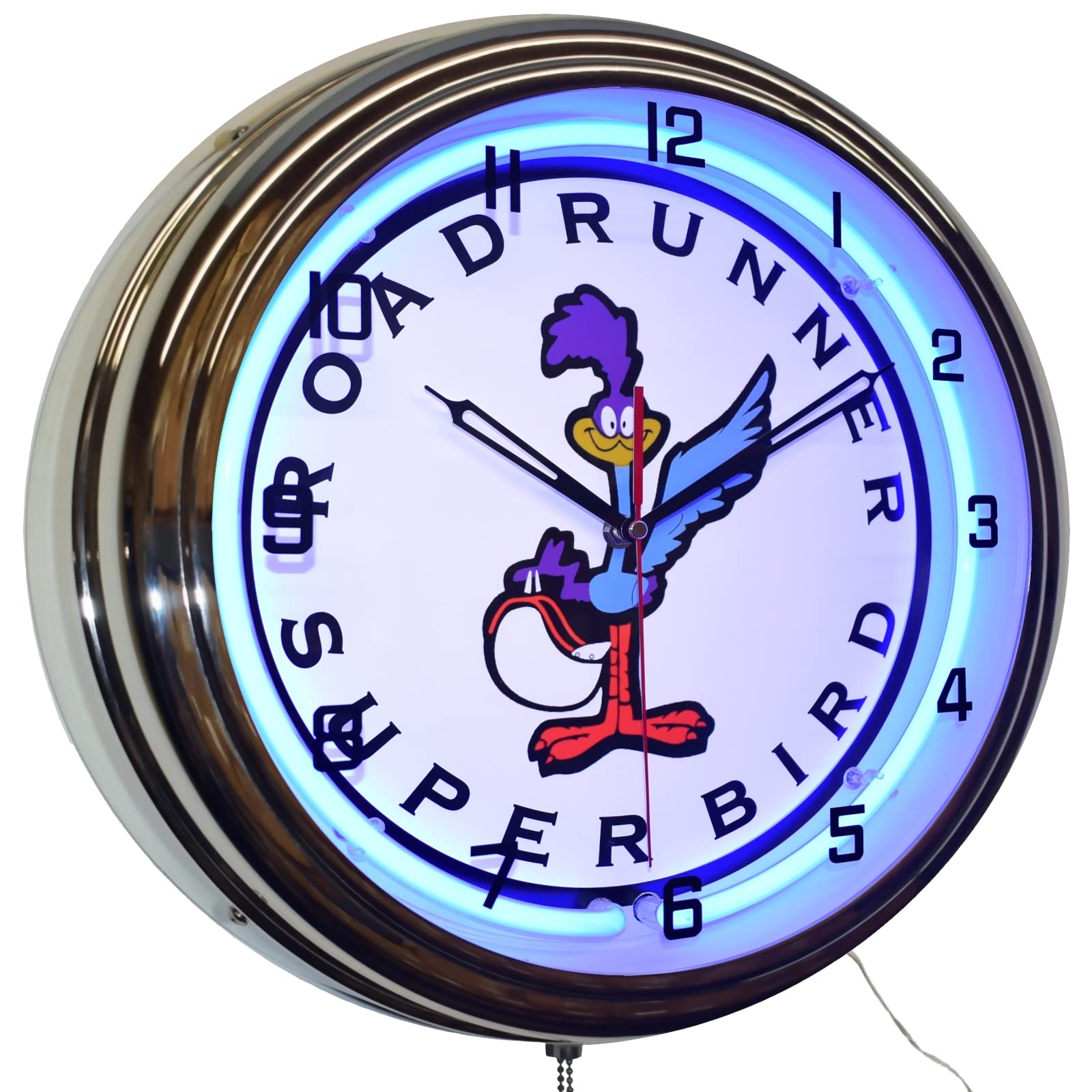 Amazon.com: Plymouth Roadrunner Neon Garage Clock (16") (Blue) : Home ...