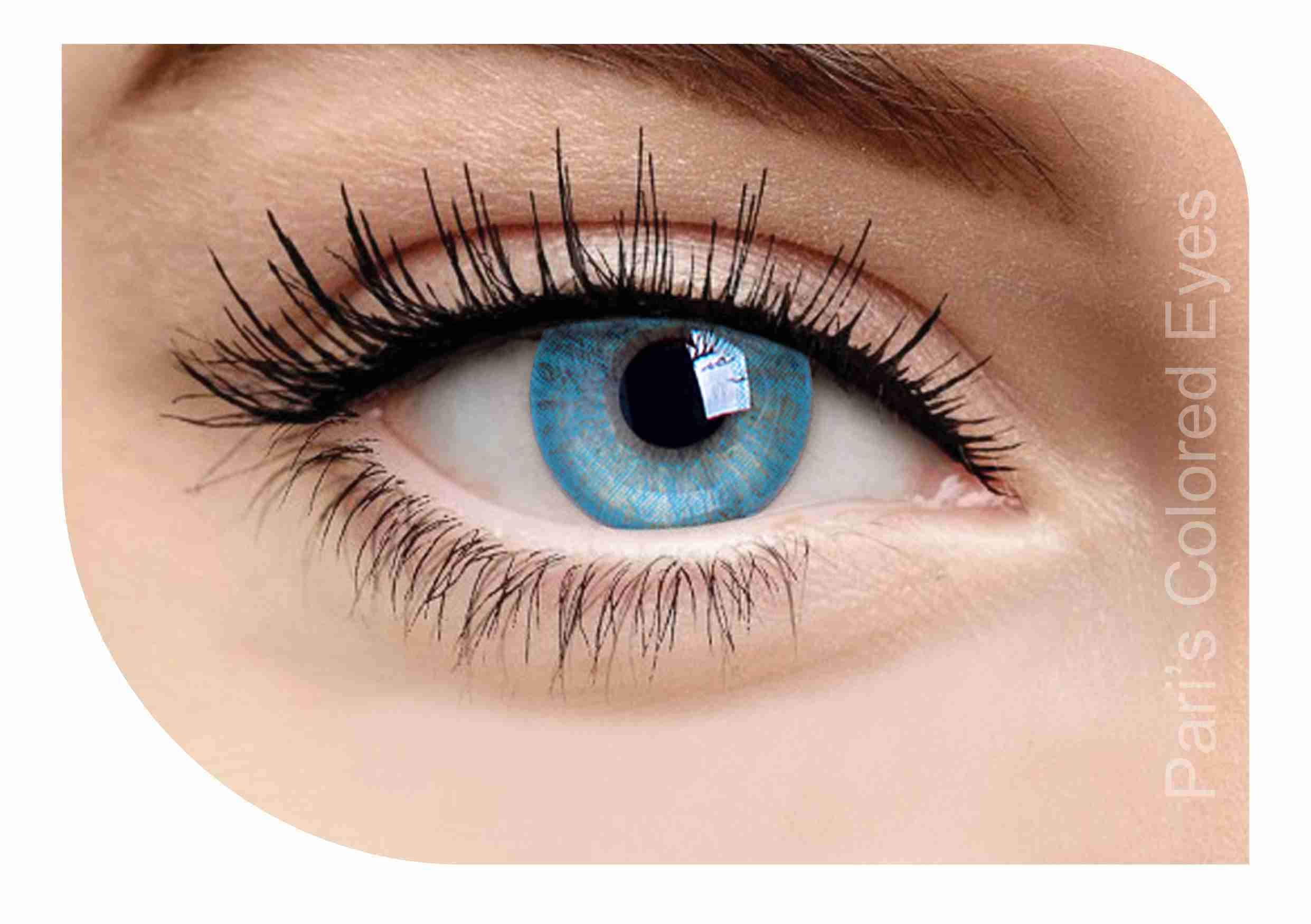 Bright Blue Eye Contacts LUMEYE Mystery Blue Colored Contact Lenses