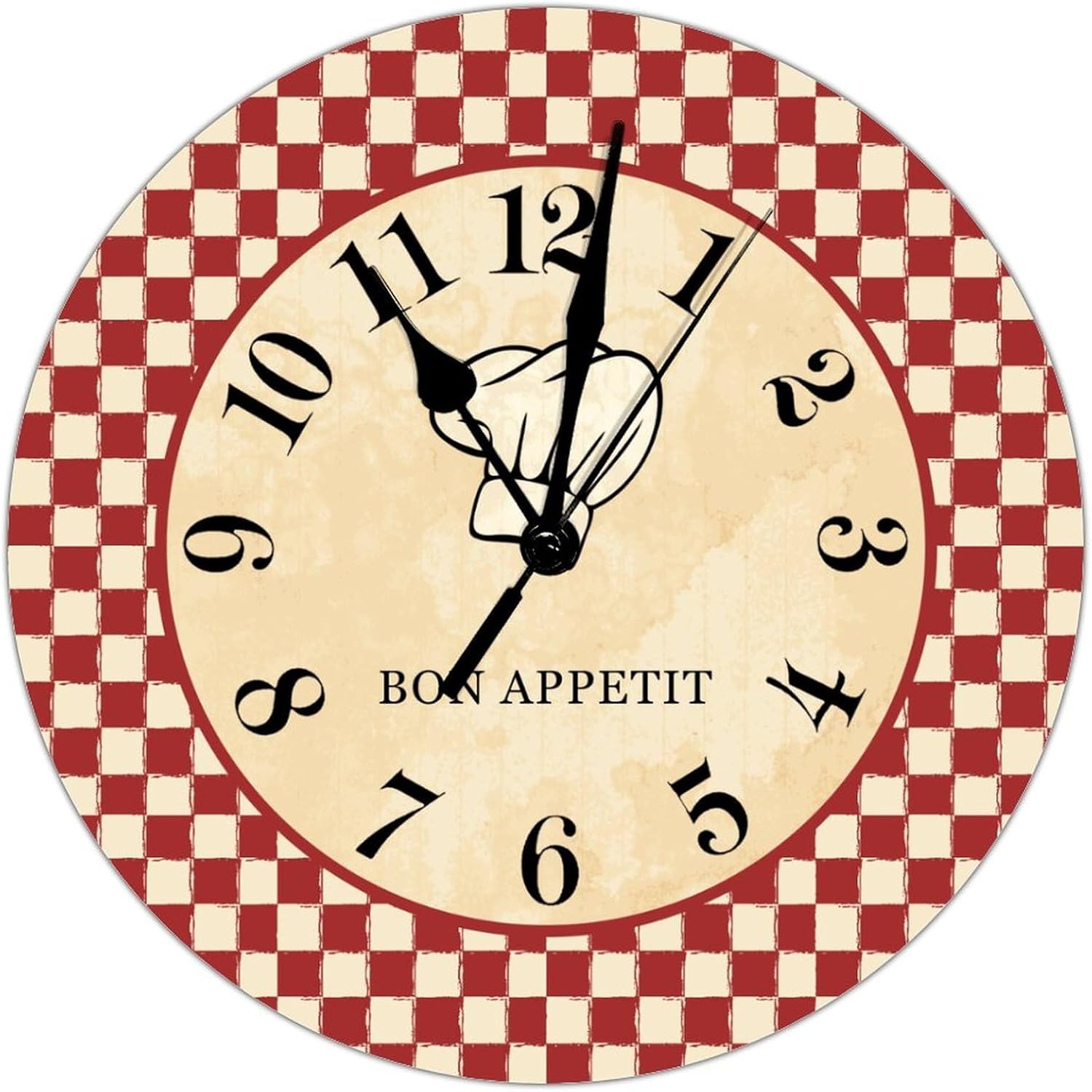Amazon.com: Wall Clocks Chef French Kitchen Kitchen Wall Decorations ...