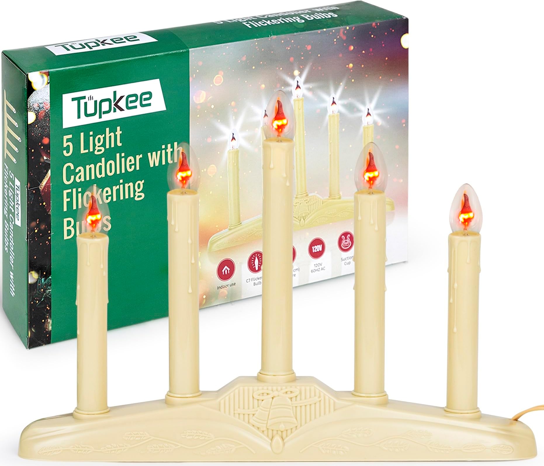 Amazon.com: FESTIA Elegant Battery Operated Window Candelabra with ...