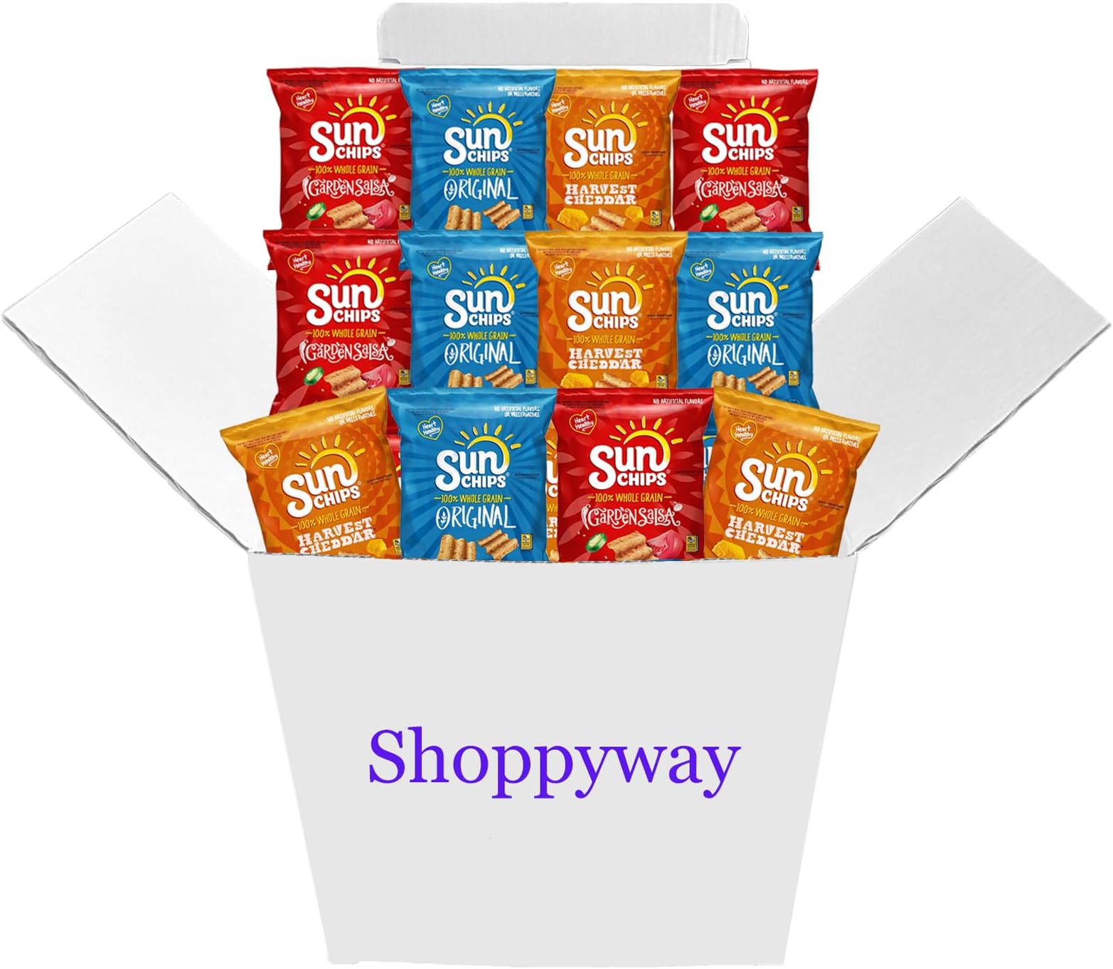 Amazon.com: SunChips 100% Whole Grain Snacks, 6 Flavor Variety Pack, 1 ...
