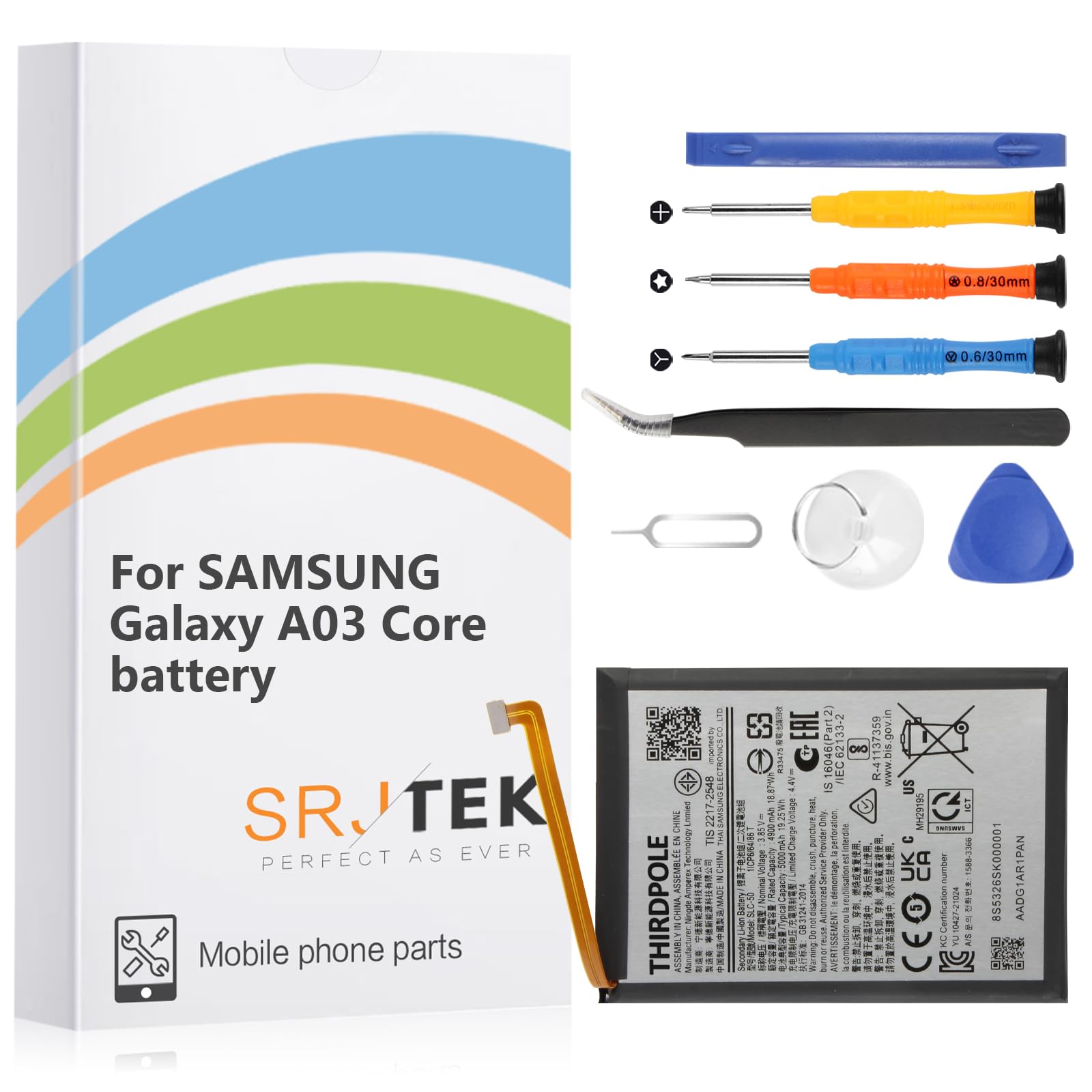 Amazon.com: THIRDPOLE Galaxy A03 Core Battery, Original for Samsung ...