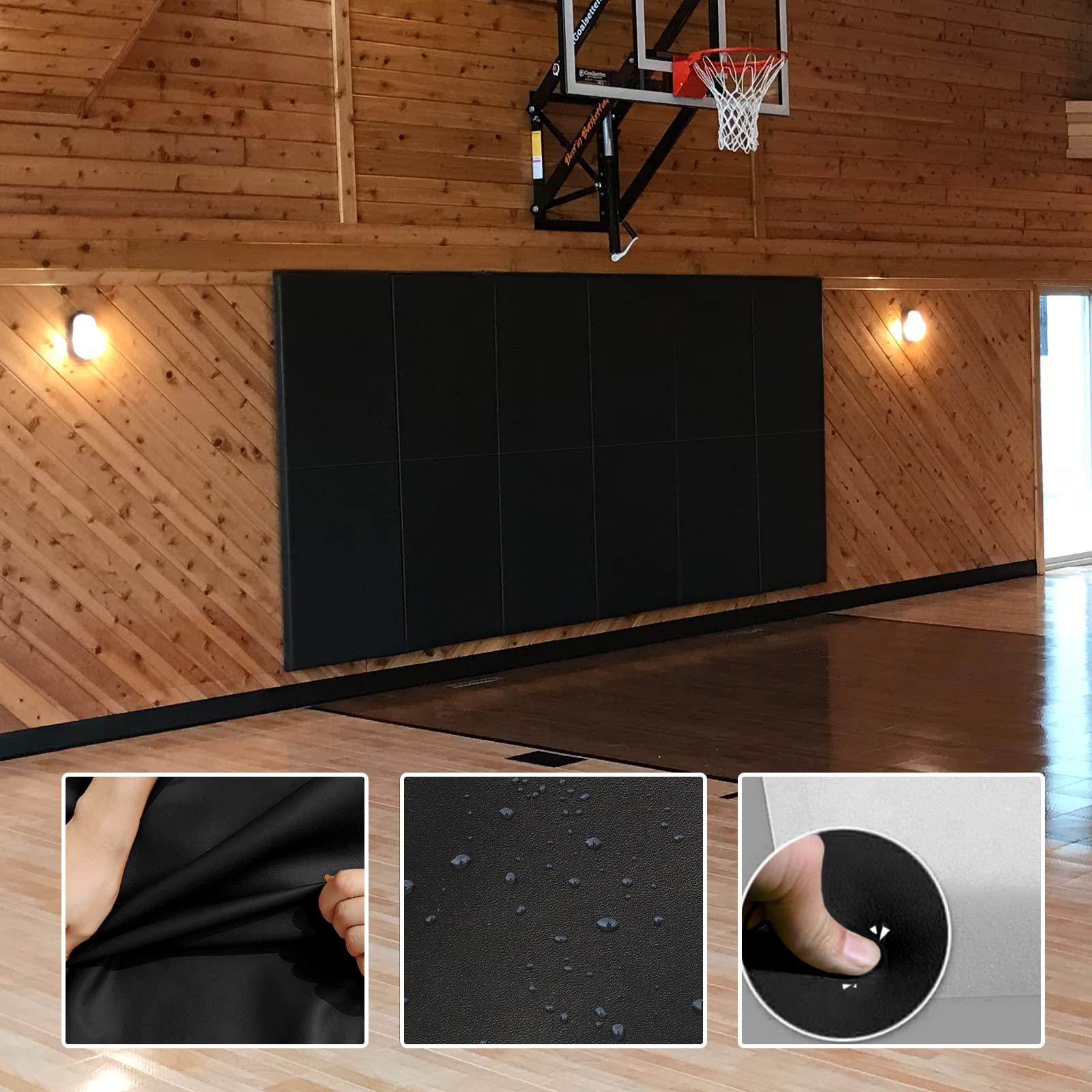 3 Car Garage Basketball Court PROGOAL 1 Pack Wall Pad 2" Thick Foam