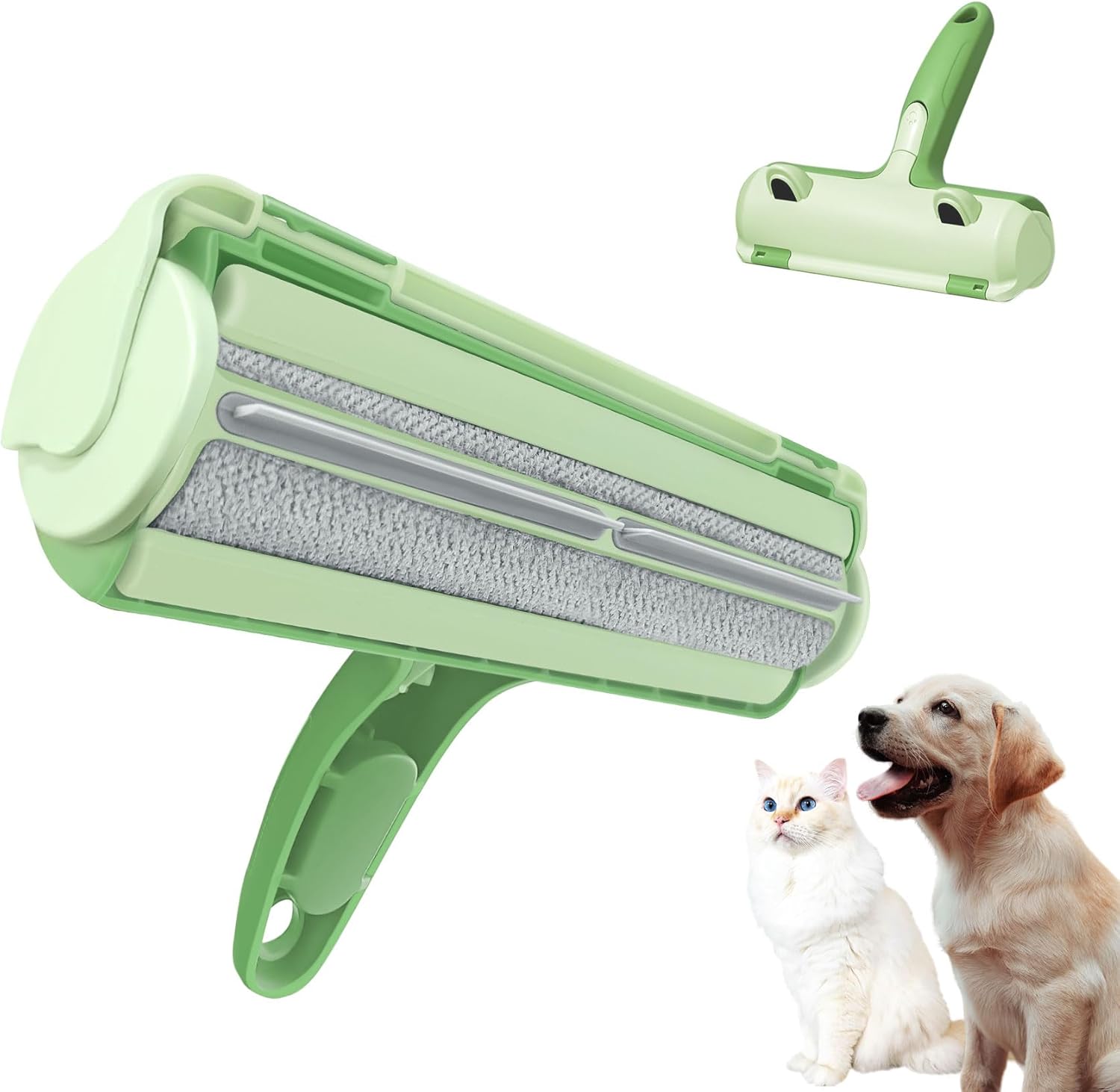 Pet Hair Remover Roller, Self-Cleaning Lint Roller - Dog & Cat Fur ...