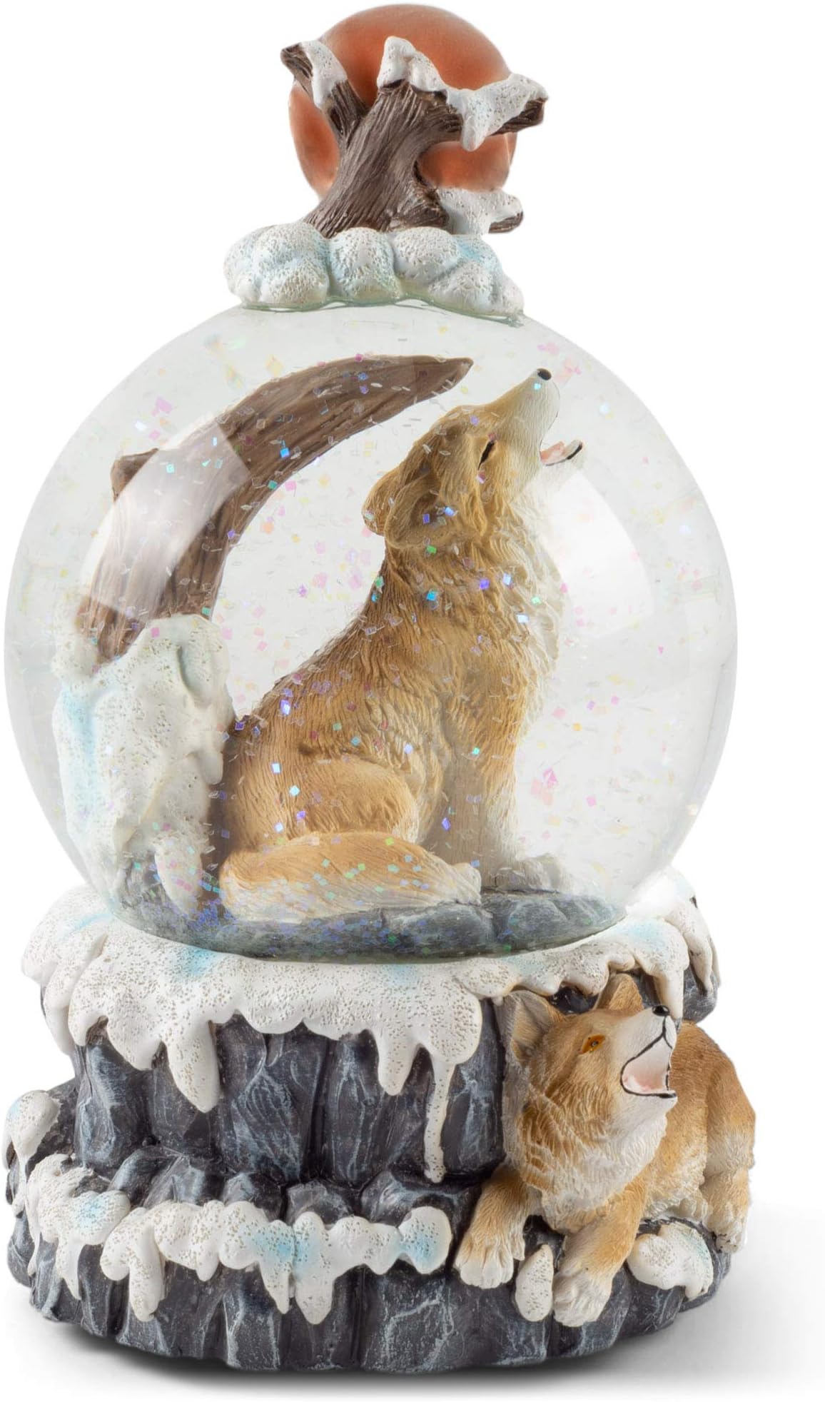 Amazon.com: Majestic Lone Wolf Howling Water Globe Collectible Water ...