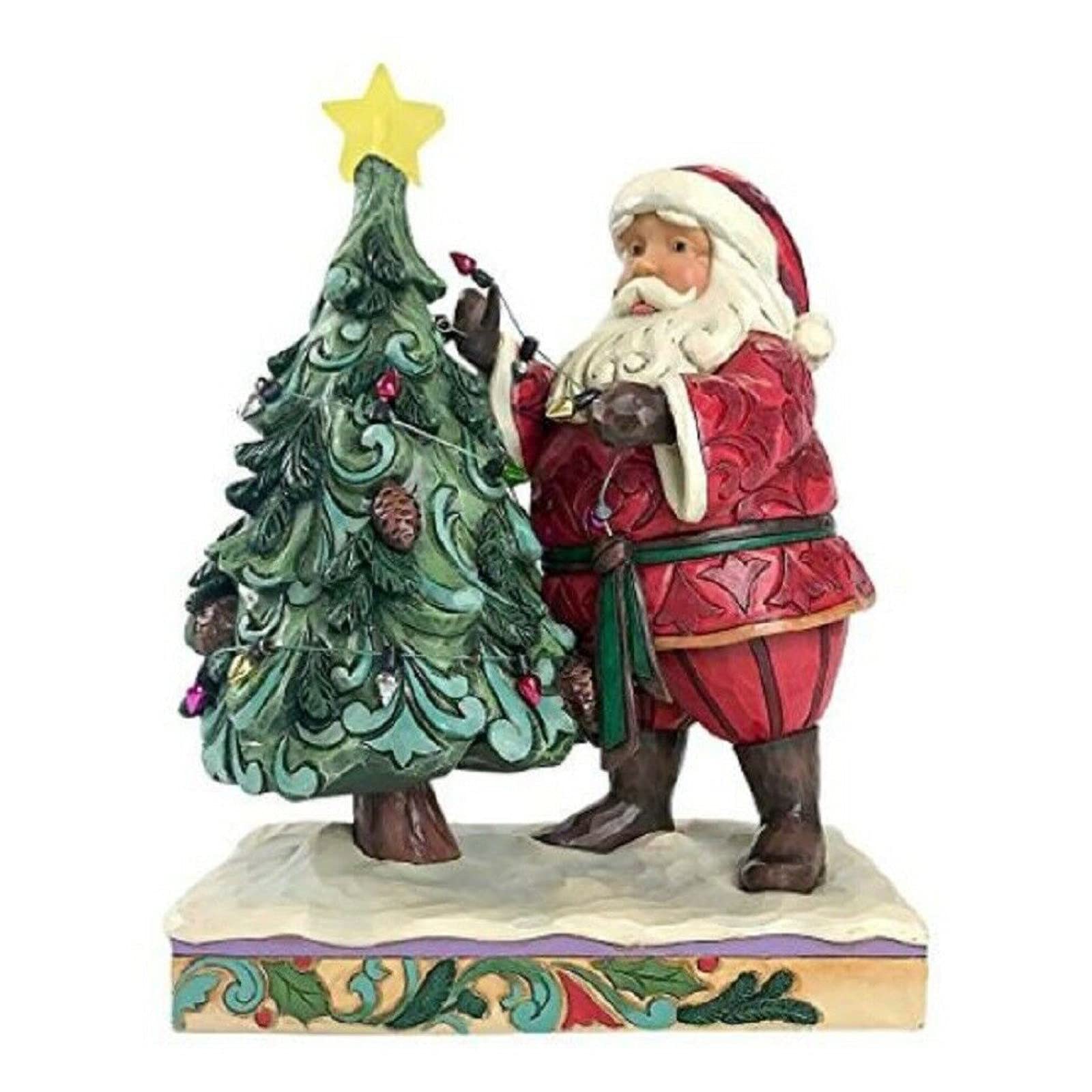 Amazon.com: Enesco Jim Shore Heartwood Creek Santa Decorating Tree with ...