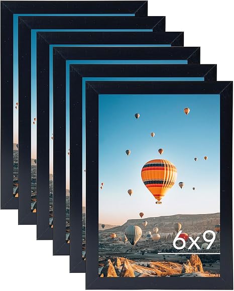 Amazon.com: JCJMY 6x9 Picture Frame Set of 6 Black for Wall Hanging or ...