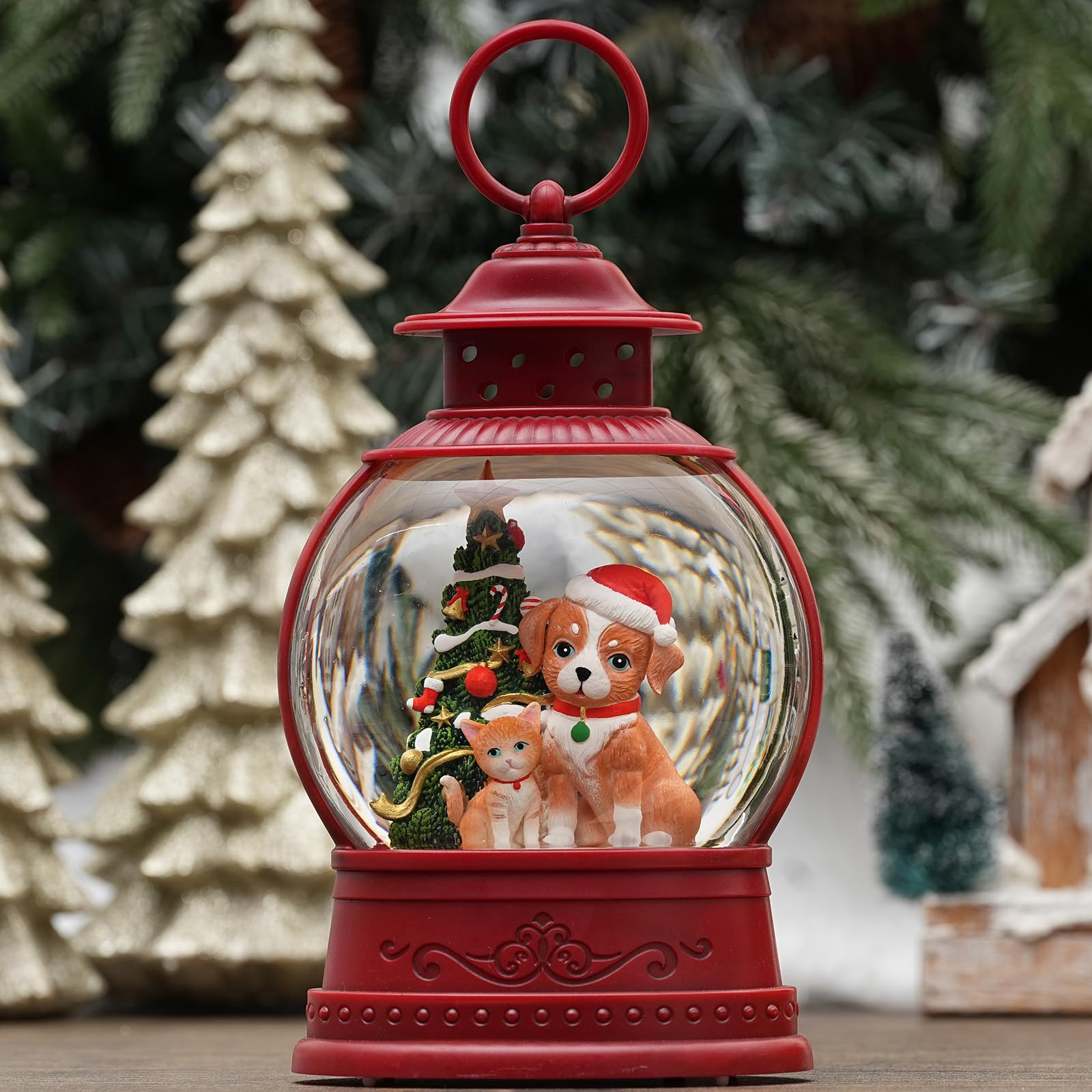 Amazon.com: Christmas Snow Globes Lantern, Christmas Decorations Indoor ...