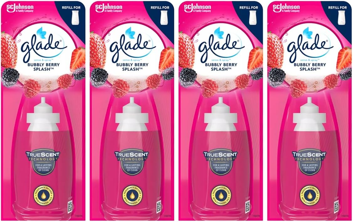 4 x Glade Sense and Spray Refill 18ml - Bubbly Berry Splash : Amazon.co ...