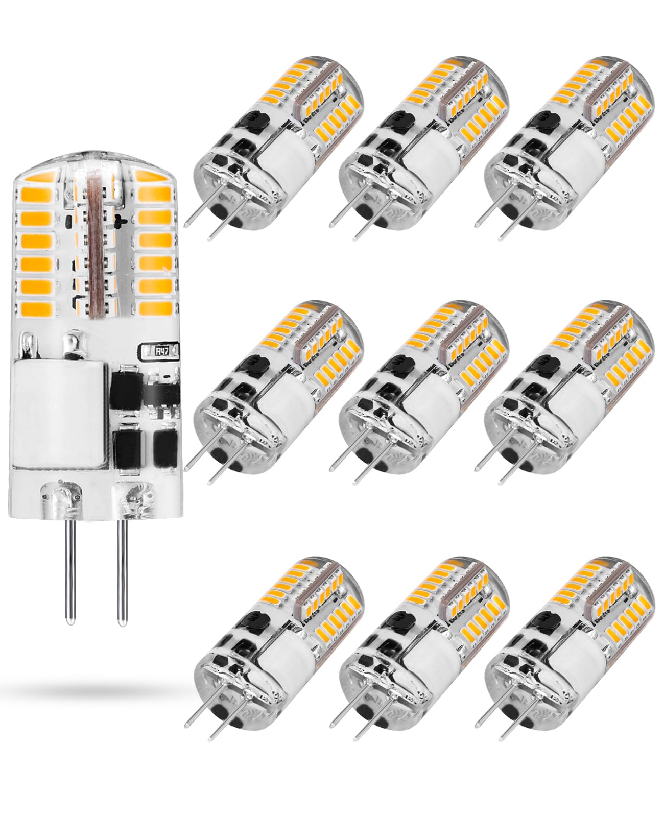 NQWKMZMDJ 10 Pack G4 LED Bulb 12V AC/DC, JC Bi-Pin Base 2W G4 Bulb ...
