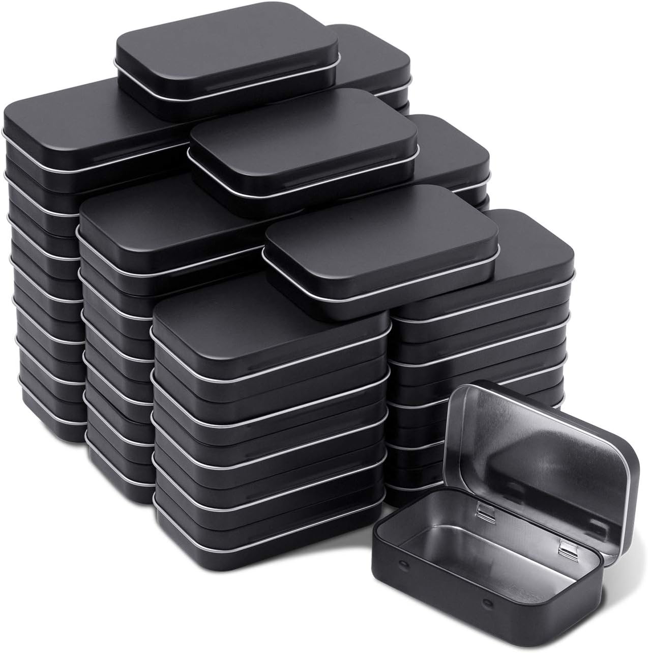 Amazon.com: Tamicy Metal Rectangular Empty Hinged Tins - Pack of 40 ...
