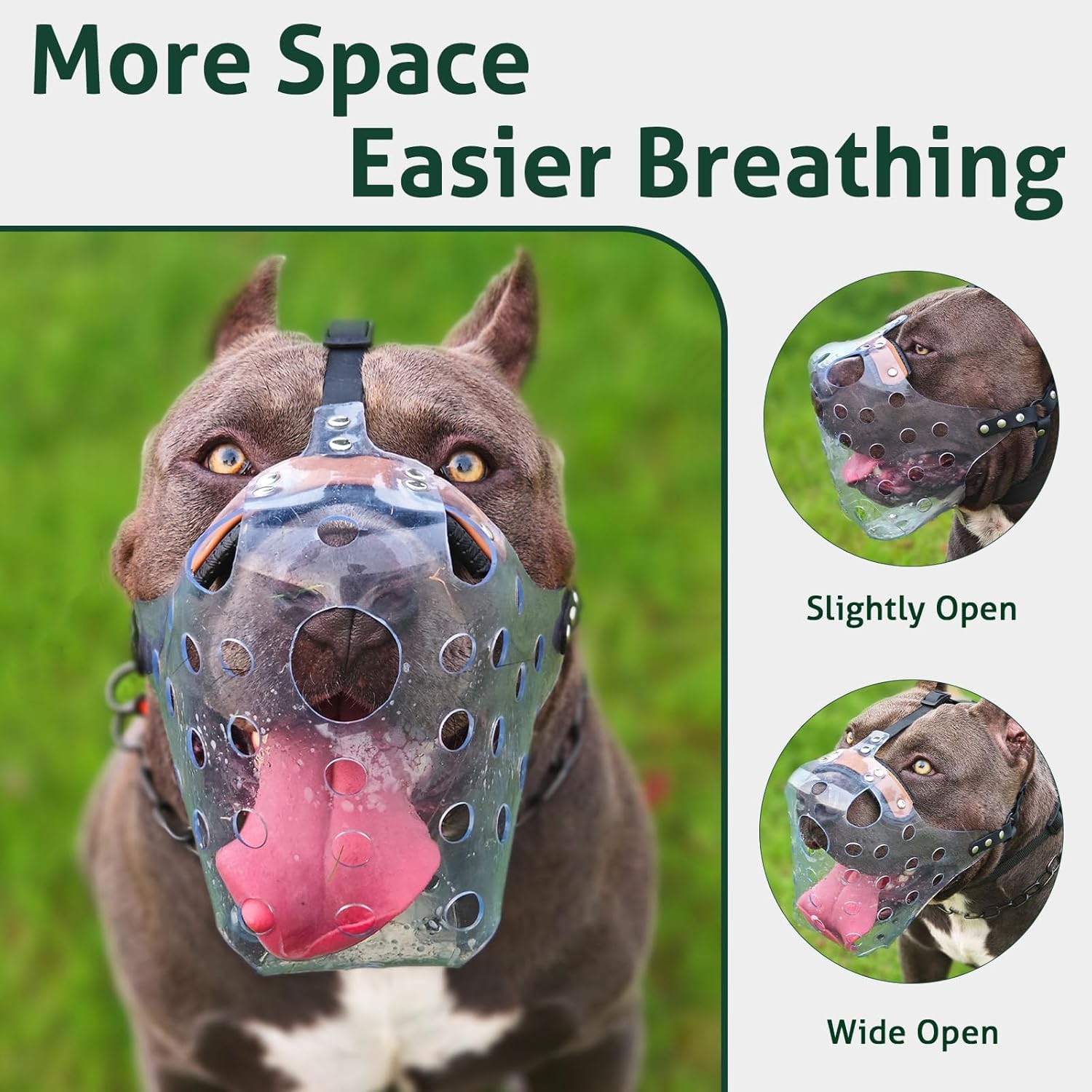 Snapklik.com : Pitbull Muzzle, Basket Muzzle For Large Dogs Rottweiler ...