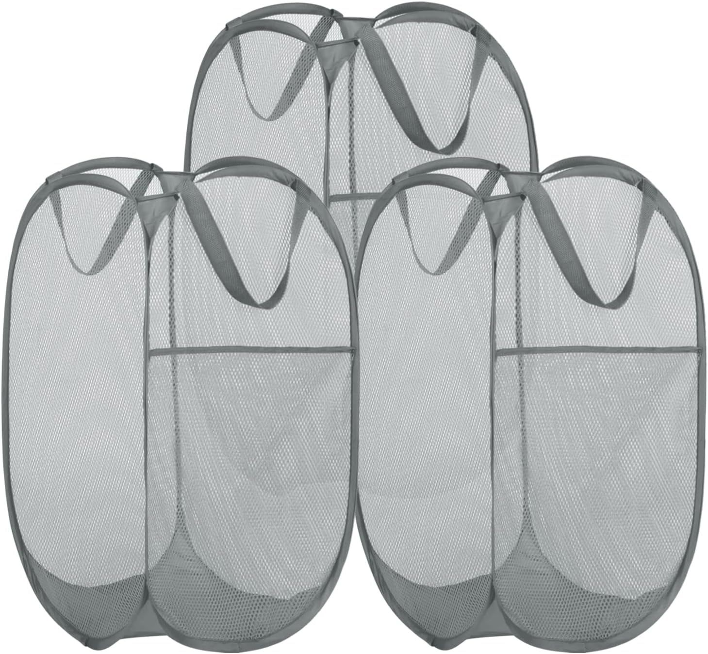 Amazon.com: 4Pcs Mesh Pop Up Laundry Hamper, FHDUSRYO Foldable Pop Up ...