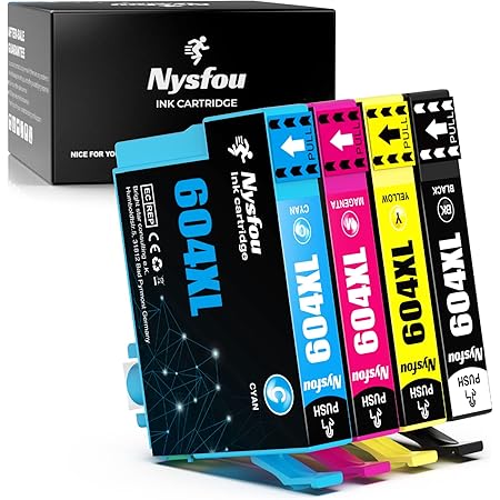 Nysfou 604 604XL Ink Cartridges Compatible with Epson 604 604XL Ink ...